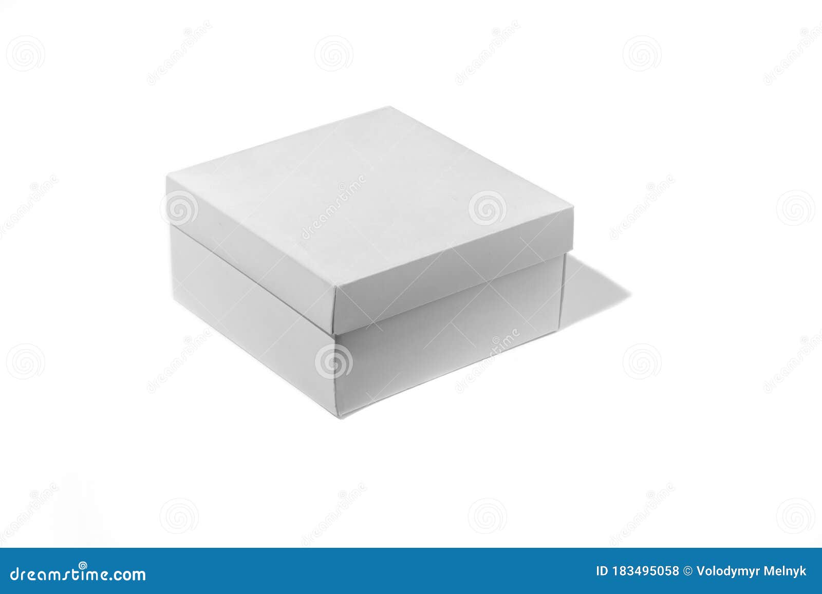 Blank White Box Isolated on a White Studio Background, Copyspace Stock ...