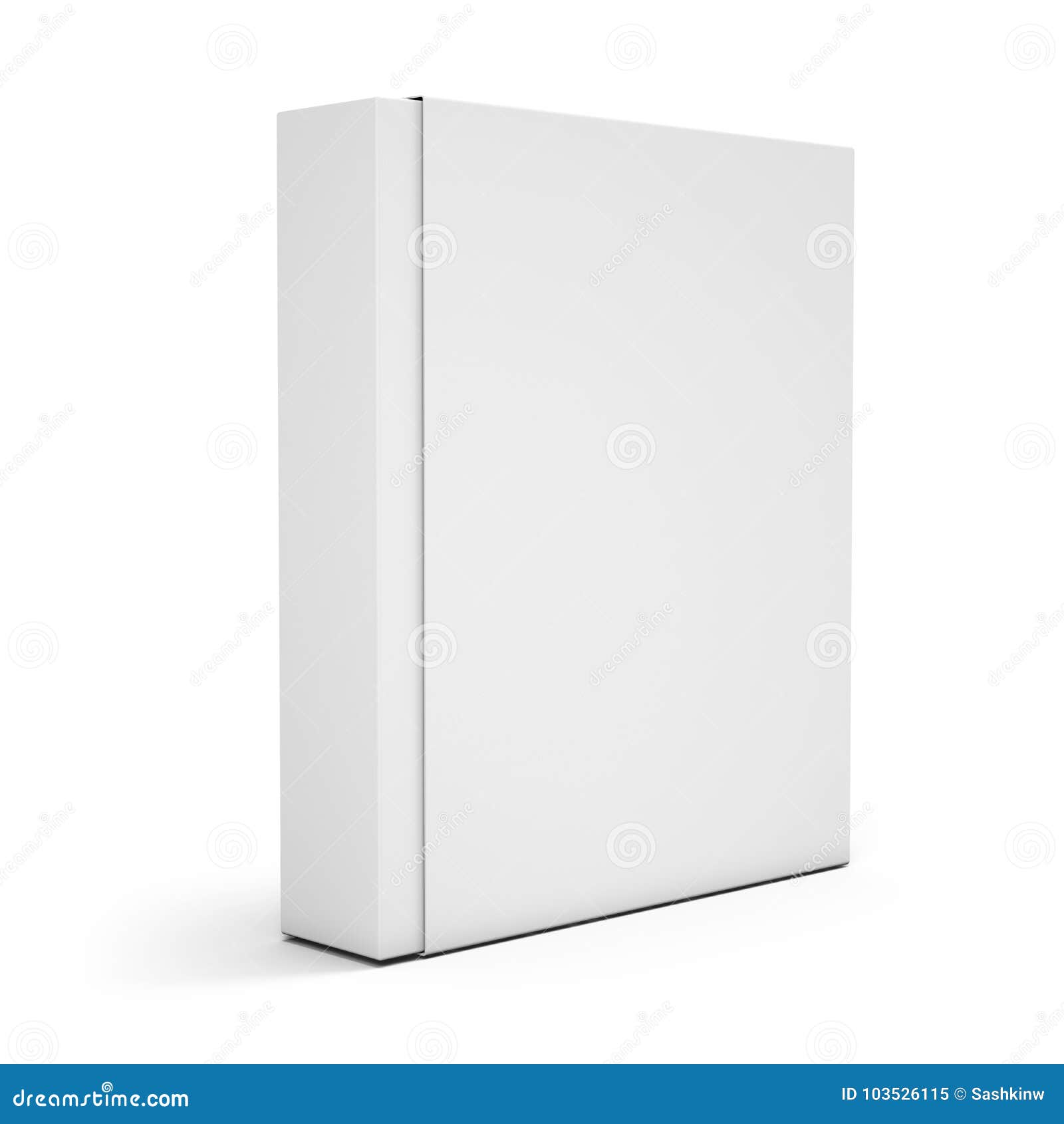 Blank White Box Over White Background Stock Illustration - Illustration ...