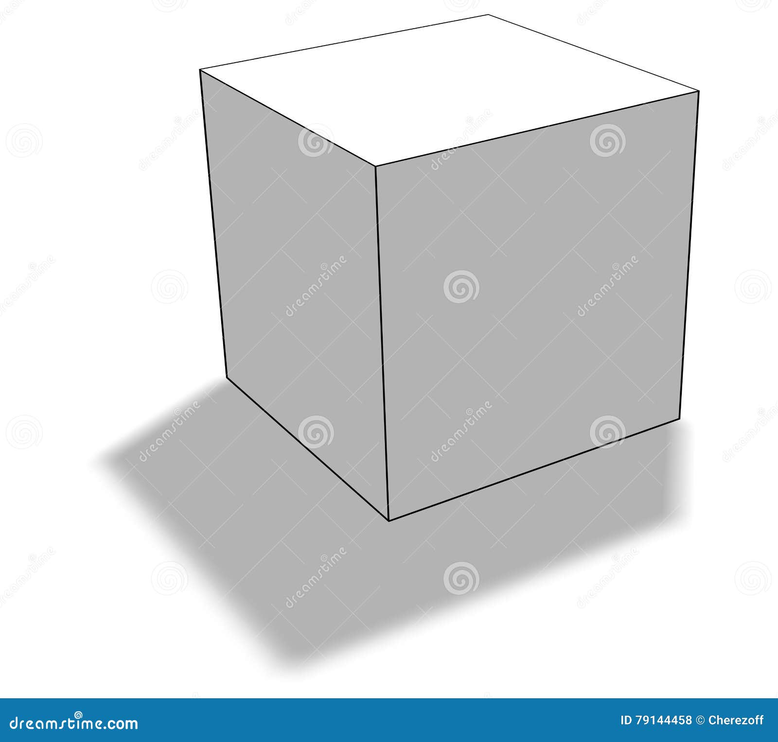 Blank White Box with Shadow Stock Illustration - Illustration of blank ...