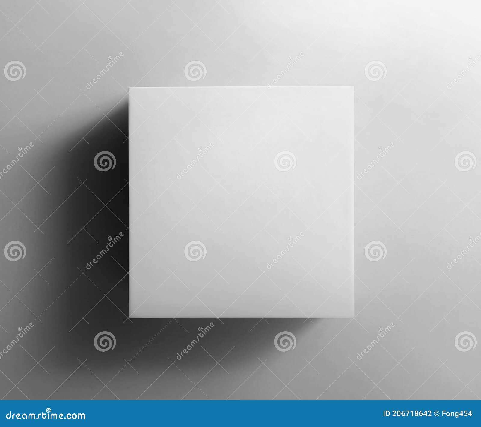 Blank White Box Top View with Shadow Stock Photo - Image of board ...