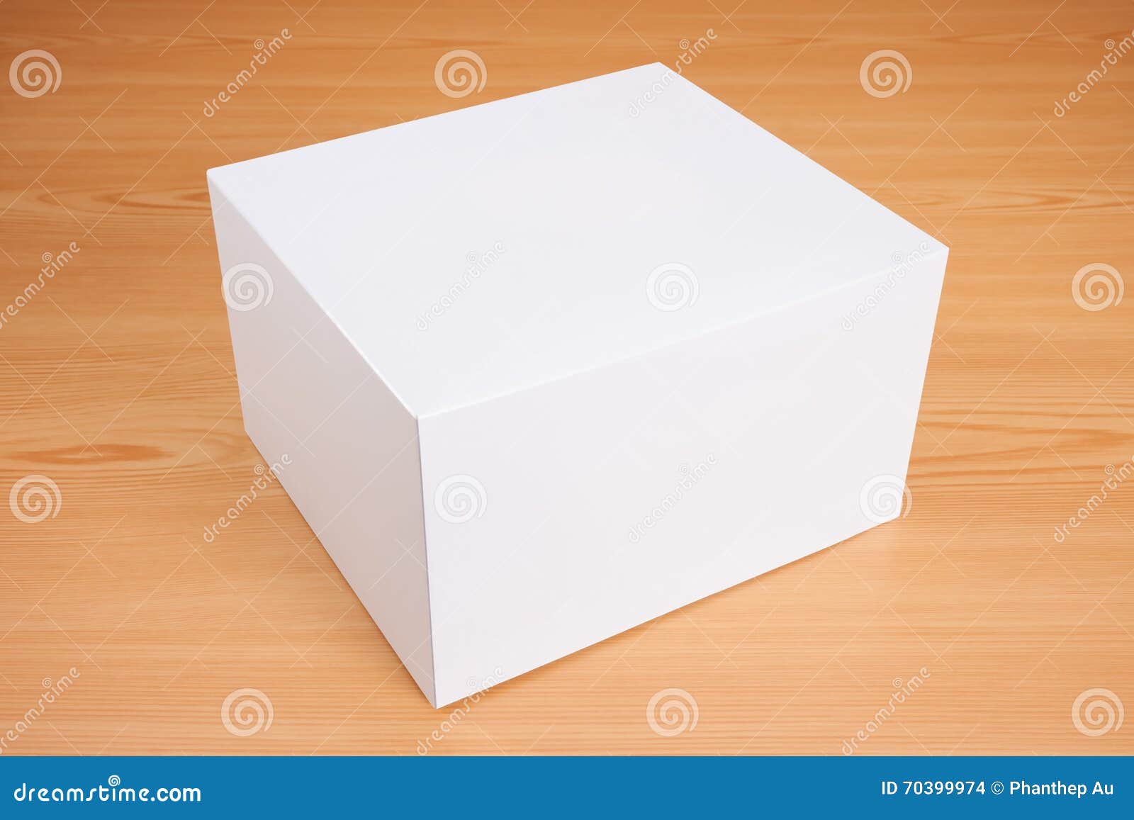 Blank White Box on Wood Background Stock Photo - Image of mock, tall ...