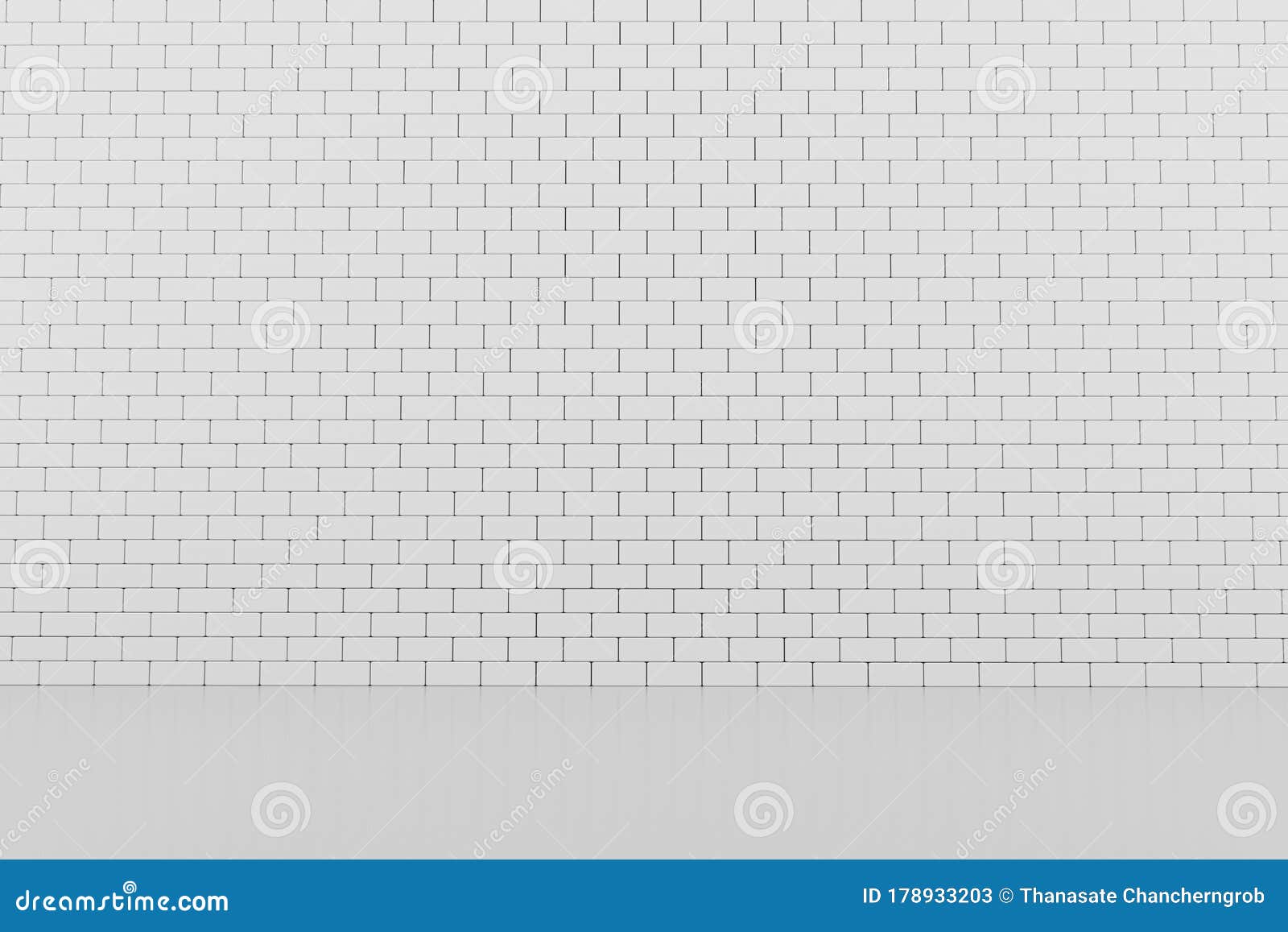 Blank White Brick Wall in the Studio Stock Illustration - Illustration ...
