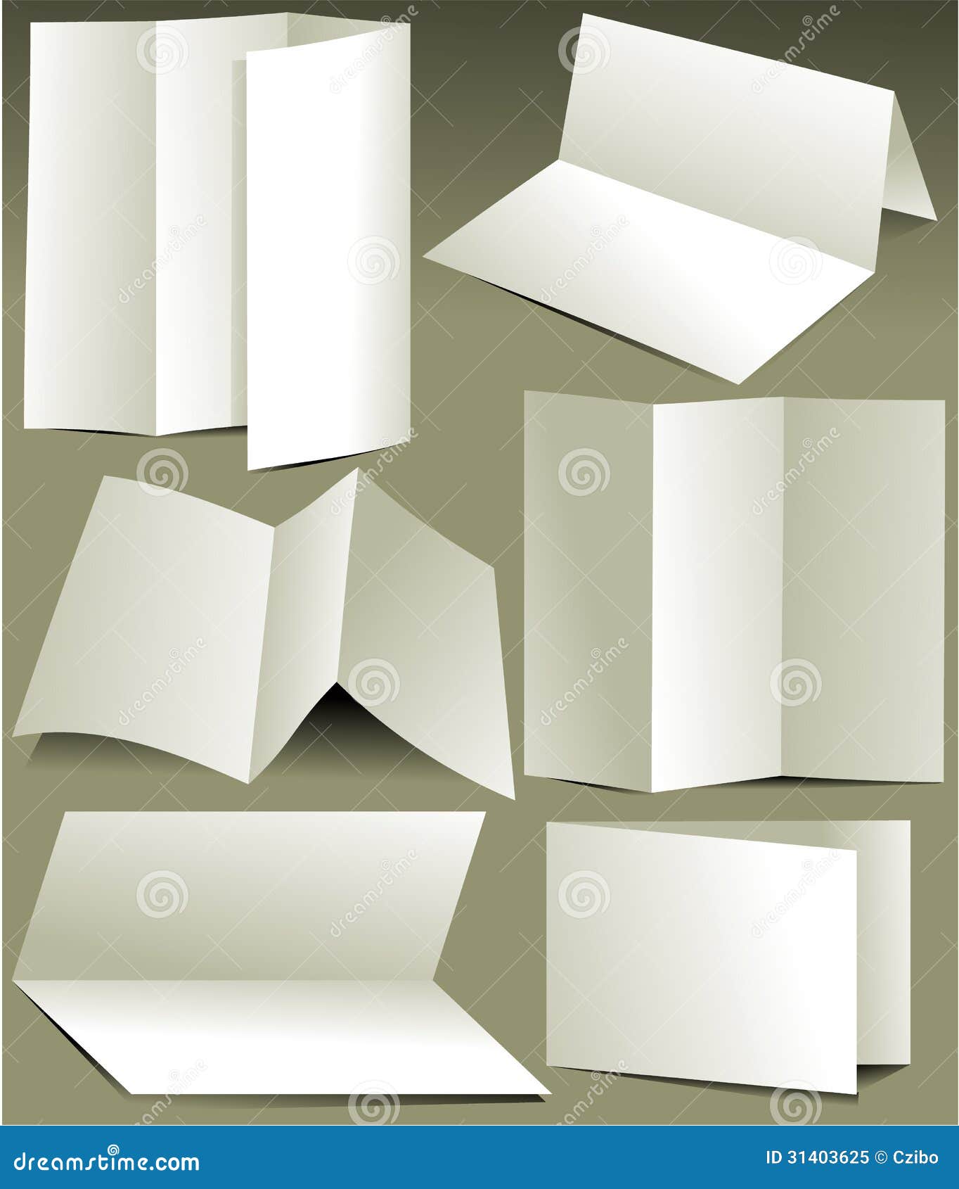 Blank white brochures stock vector. Illustration of template - 31403625