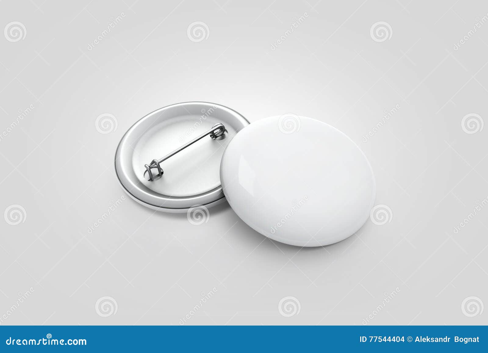 Blank White Button Badge Stack Mockup, on Grey, Stock Photo - Image of ...