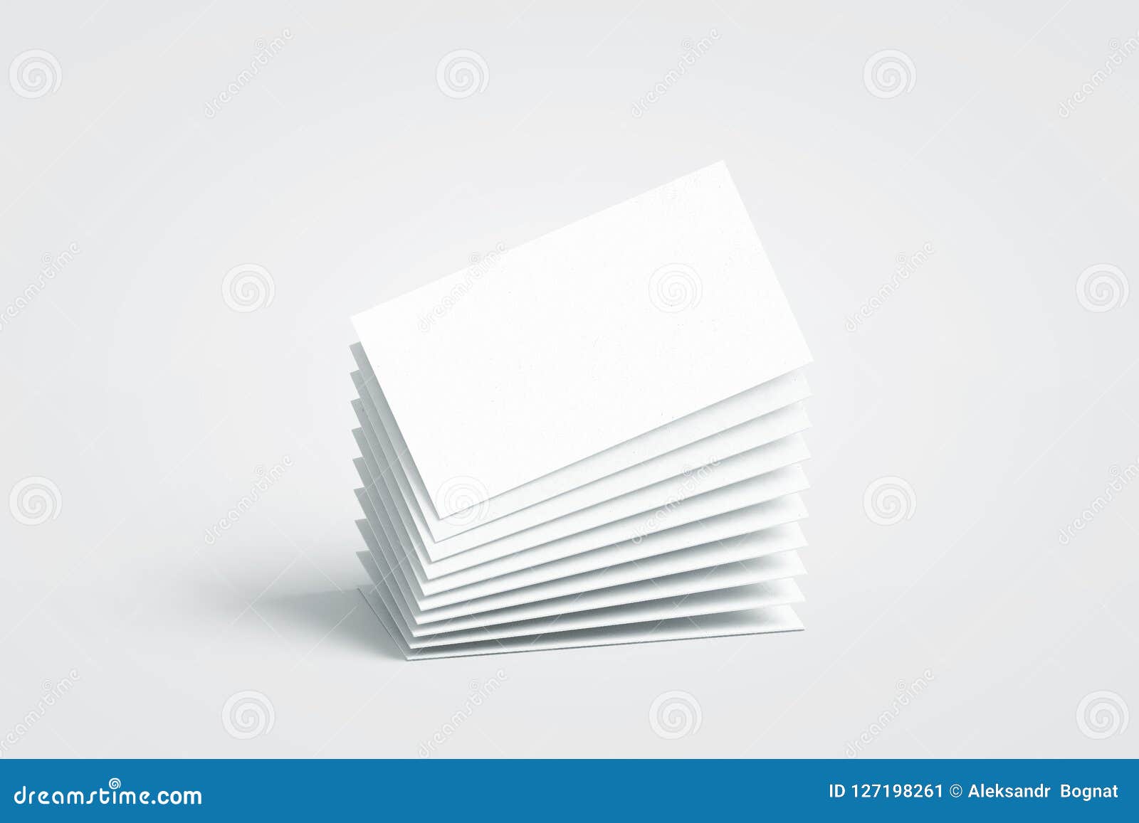 Blank White Calling Business Cards Stack Mockup, No Gravity, Stock ...