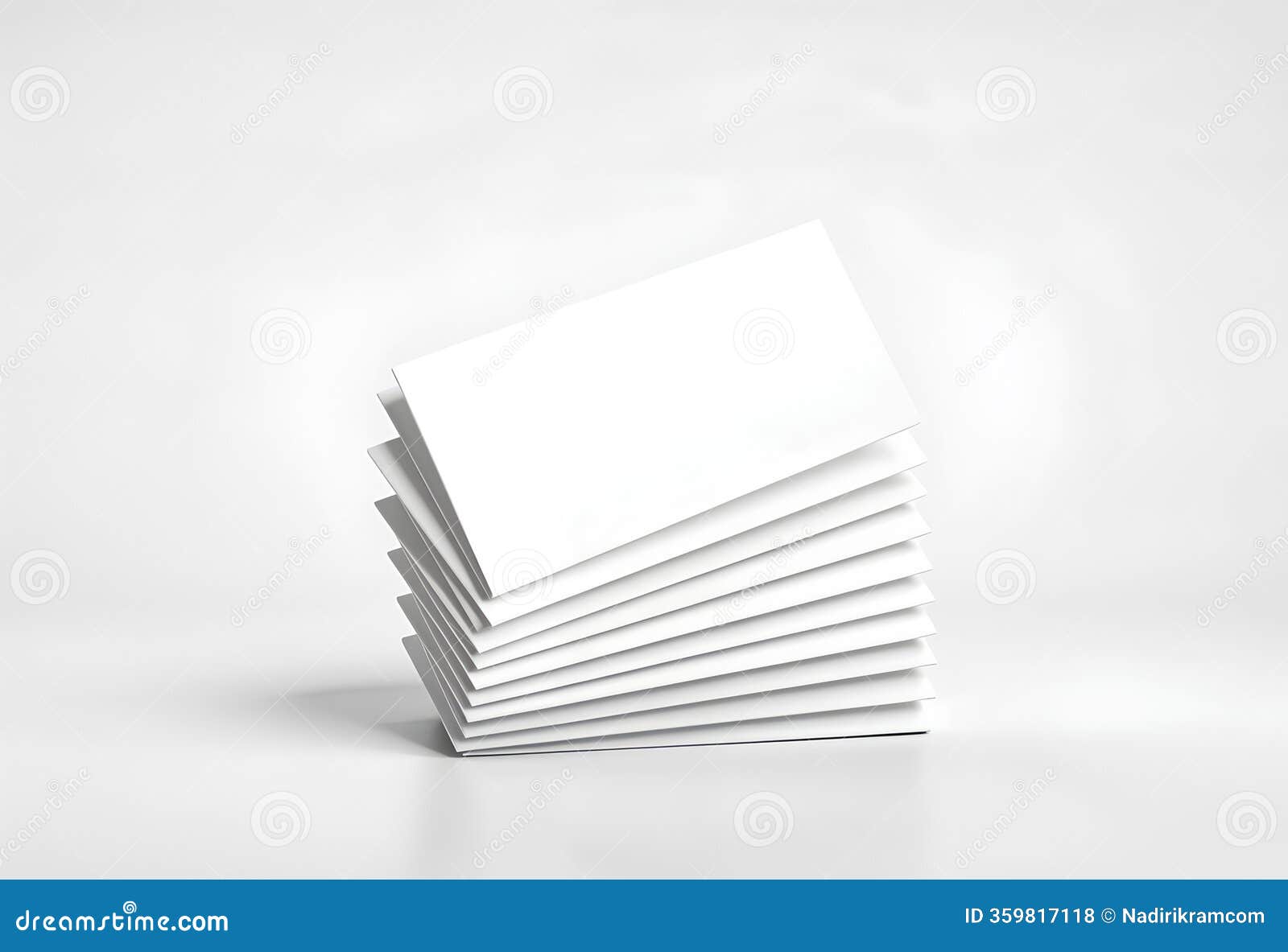 Blank White Calling Business Cards Stack Mockup, No Gravity, 3d ...
