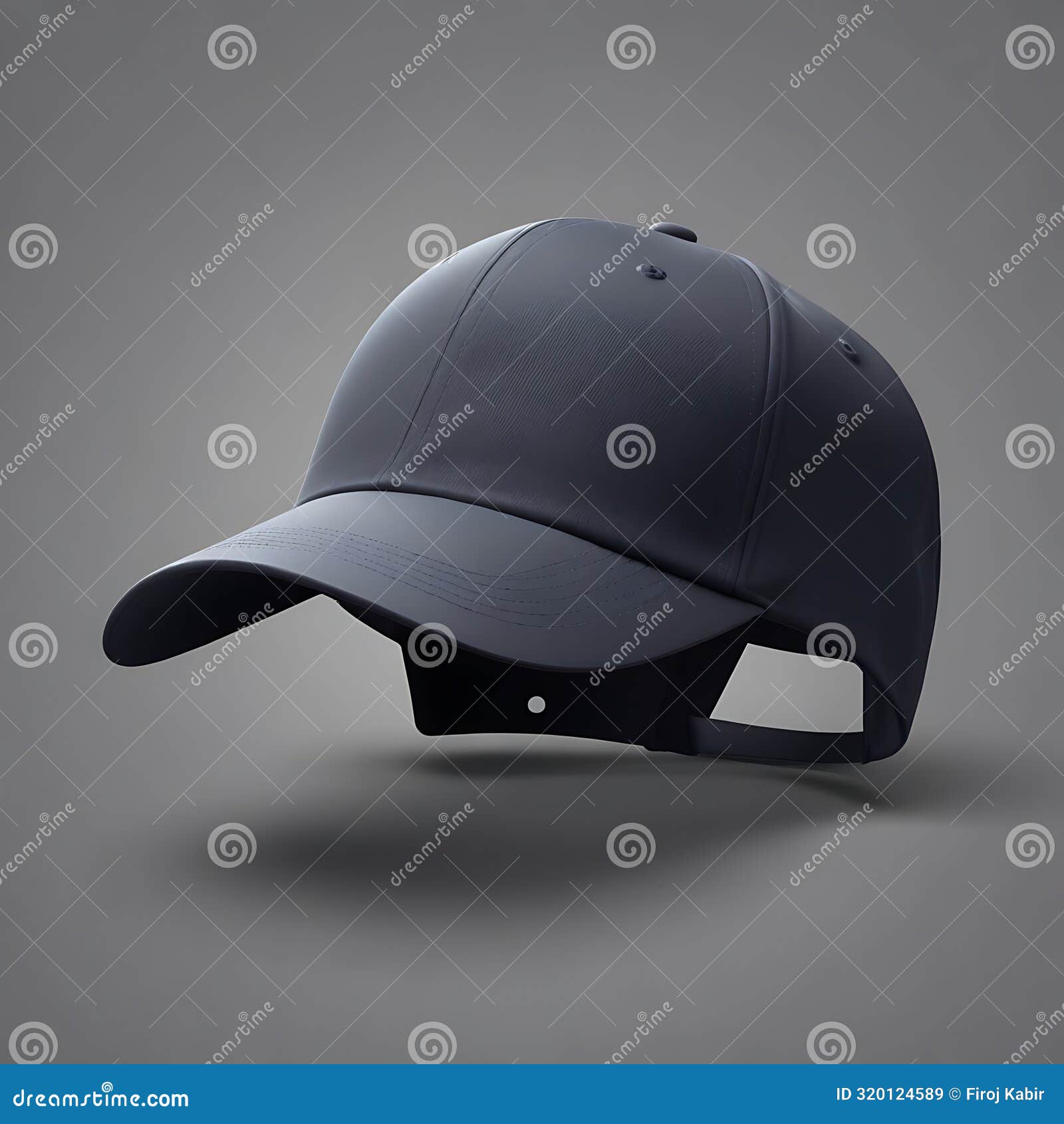 Blank Black Cap Mockup Isolated Stock Illustration - Illustration of ...