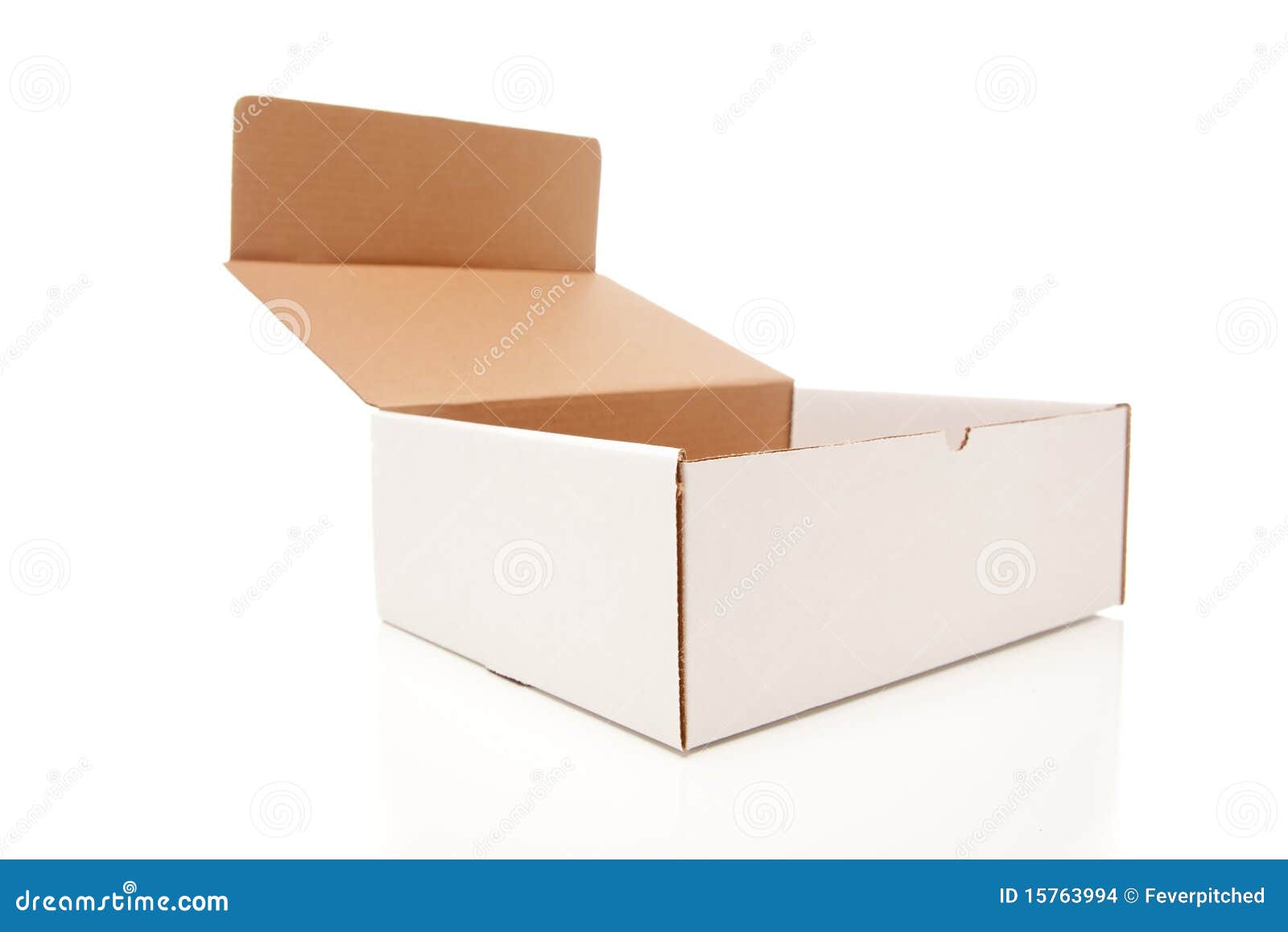 Blank White Carboard Box Opened Isolated Stock Photo - Image of post ...