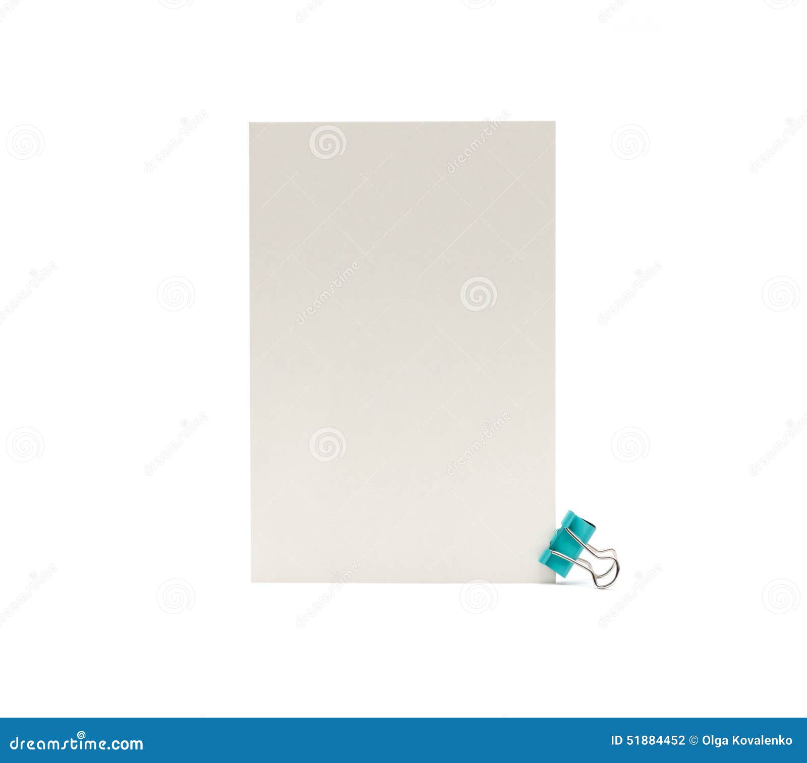 Blank white card stock photo. Image of curl, single, document - 51884452