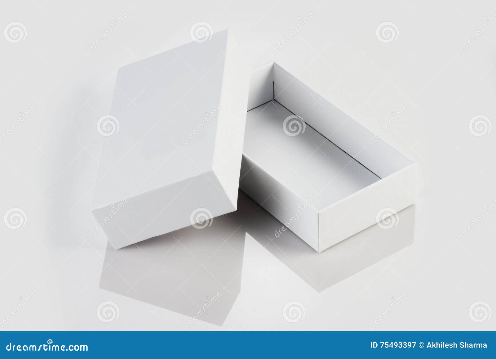Blank White Card Board Box for Mockup Stock Photo Stock Image - Image ...