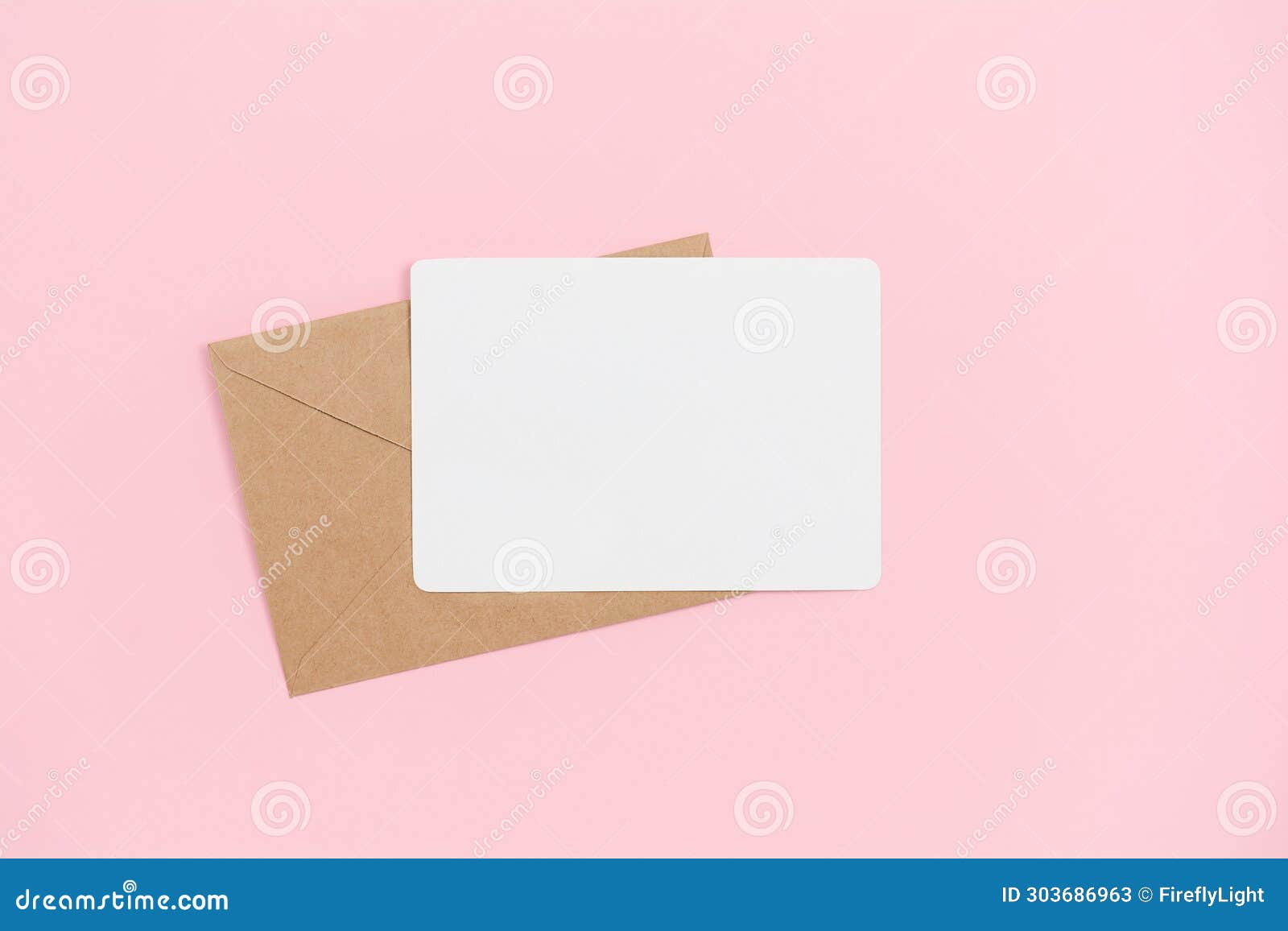 Blank White Card with Envelope Stock Image - Image of romance, paper ...