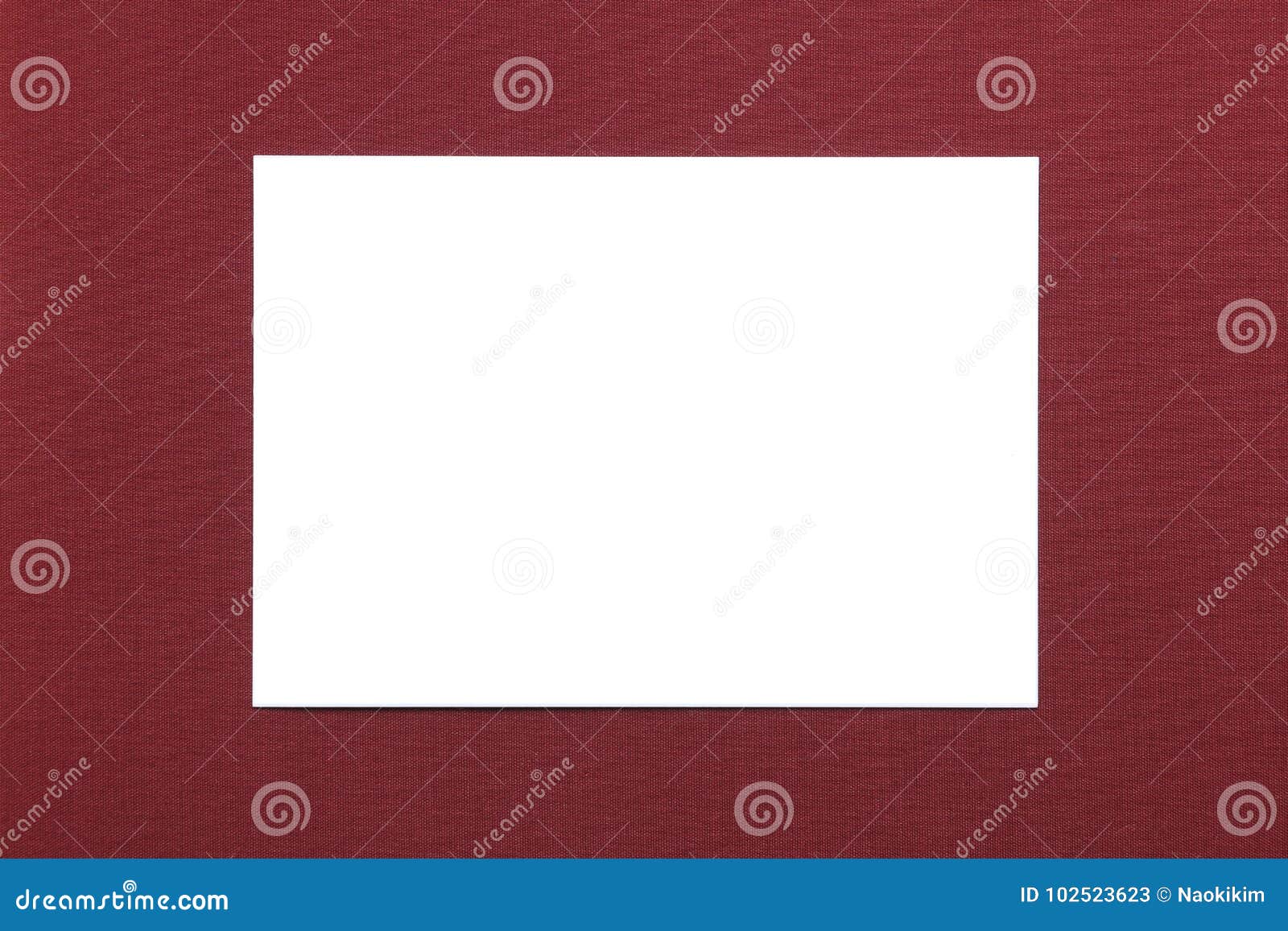 Blank White Card on Red Background Stock Image - Image of office, sheet ...