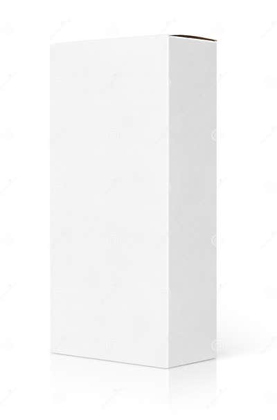 Blank white cardboard box stock image. Image of merchandise - 52210481