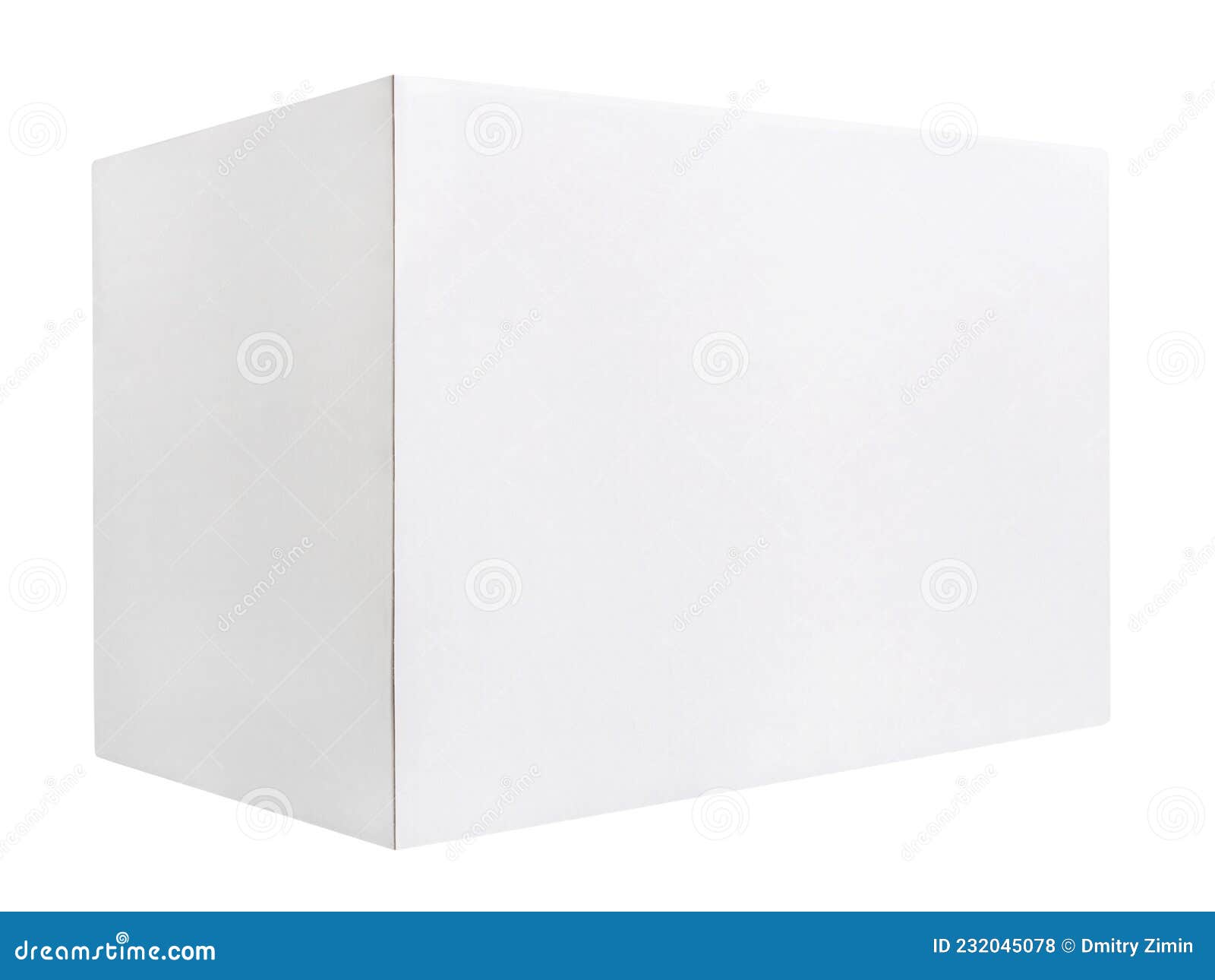 Blank White Cardboard Box Isolated on White Background Stock Photo ...