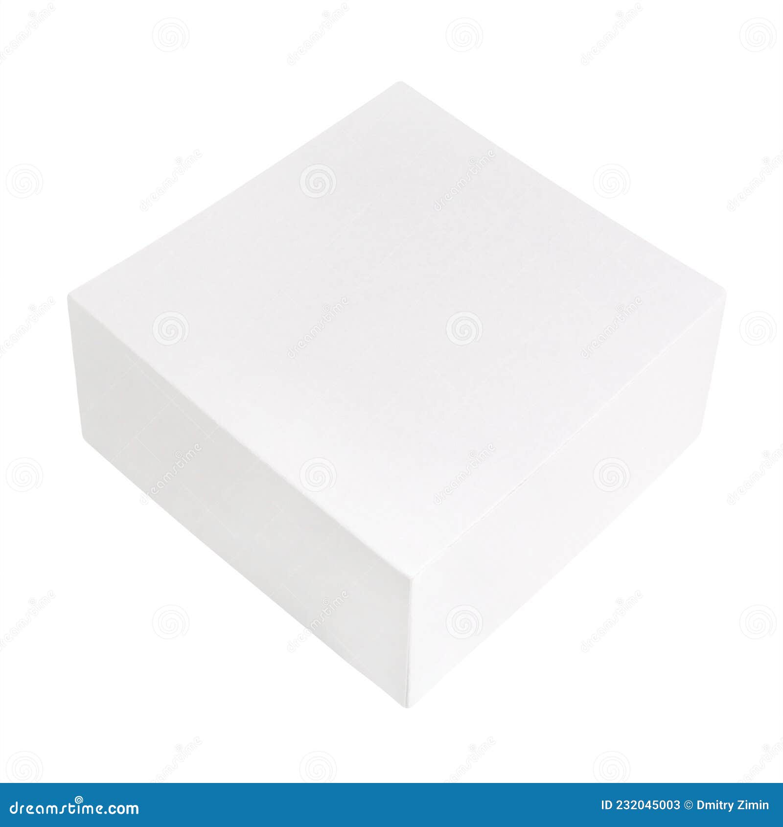 Blank White Cardboard Box Isolated on White Background Stock Image ...