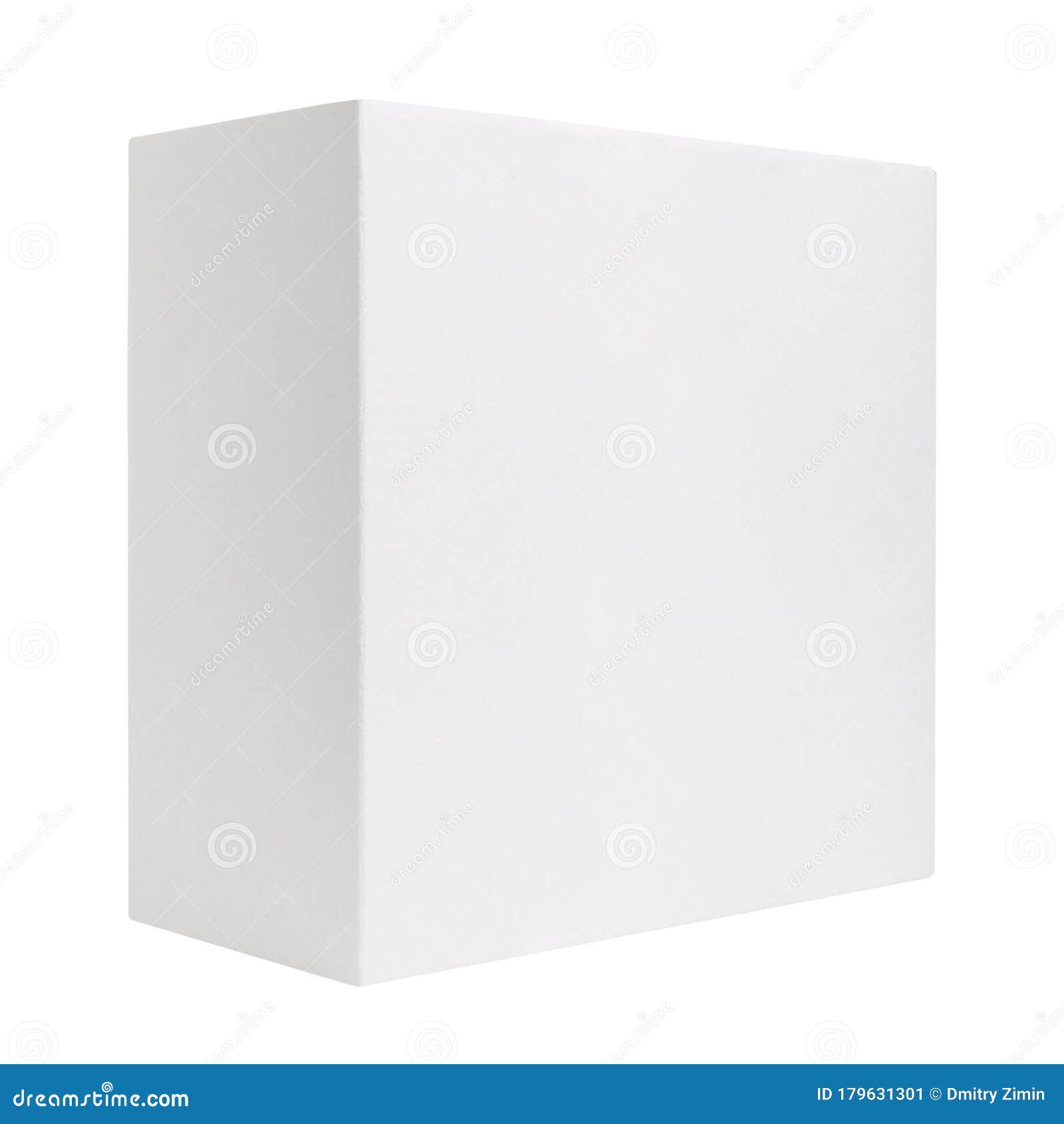 Blank White Cardboard Box Isolated on White Background. Stock Image ...