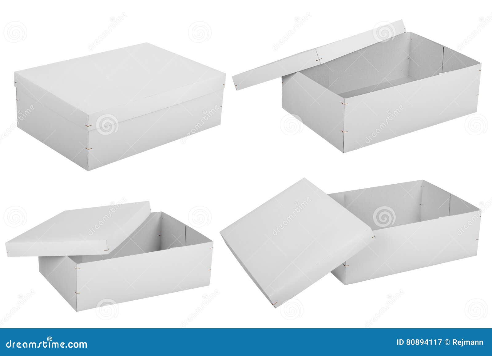 Blank White Cardboard Boxes Stock Image - Image of blank, birthday ...