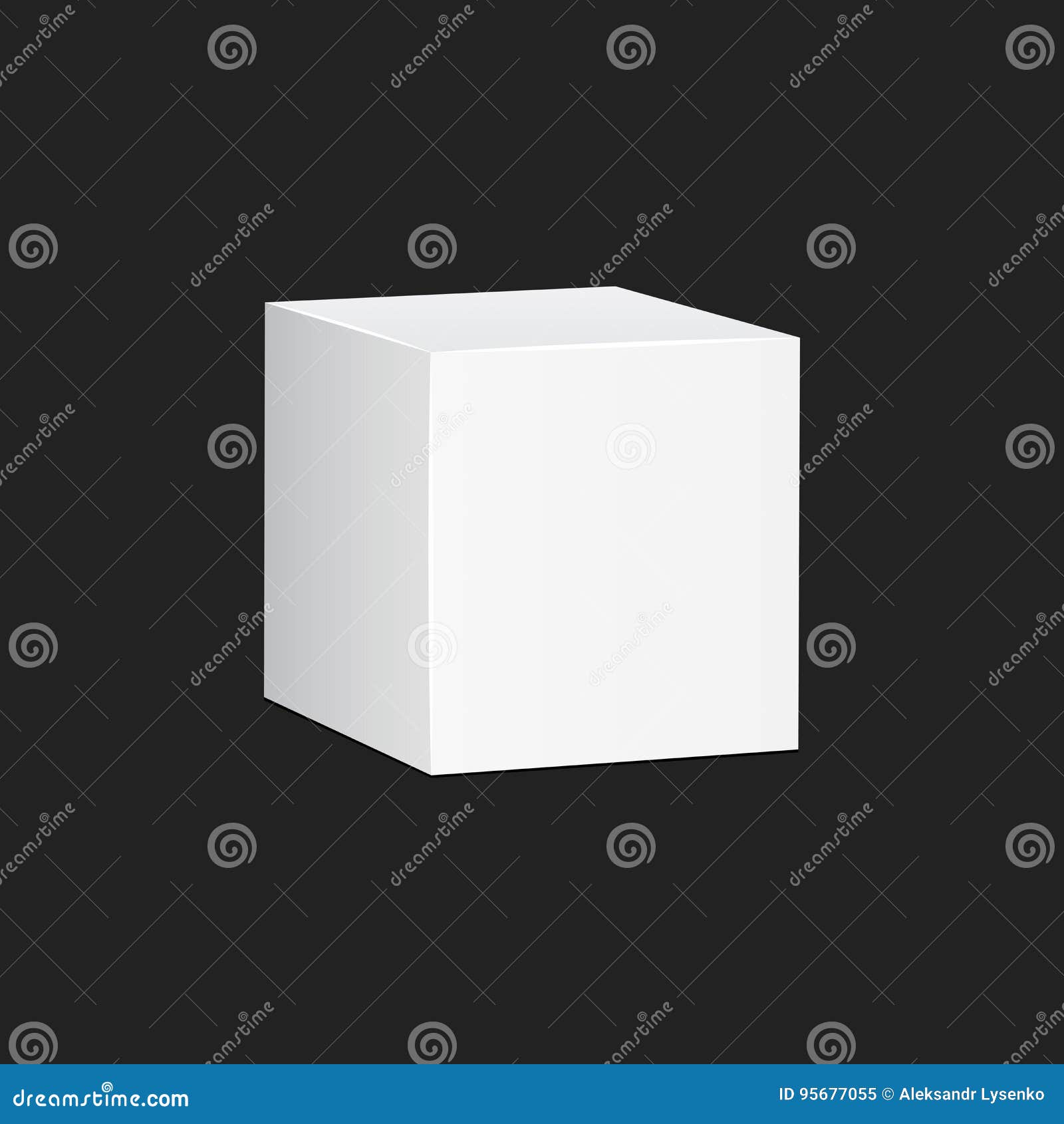 Blank White Carton 3d Box Icon. Box Package Mockup Vector Illustration ...