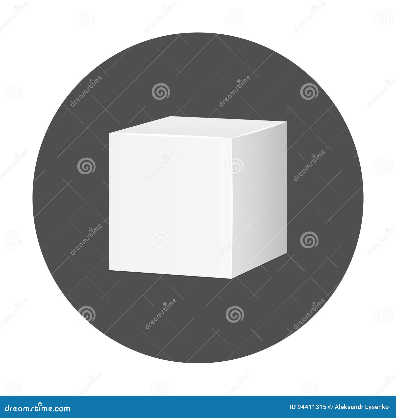 Blank White Carton 3d Box Icon. Box Package Mockup Stock Vector ...