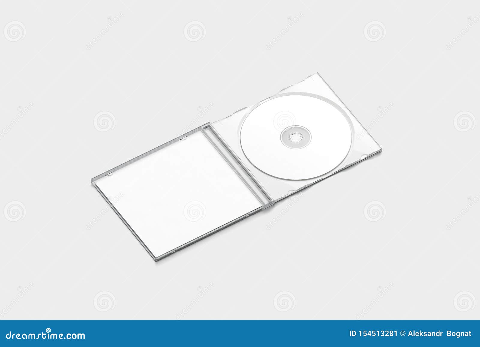 Blank White Cd Case Mockup Opened, Side View, Isolated, Stock ...