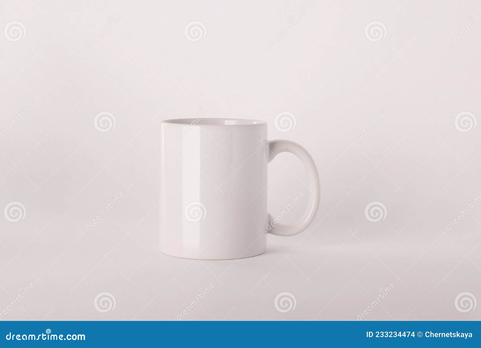 Blank White Ceramic Mug on Light Background Stock Photo - Image of ...