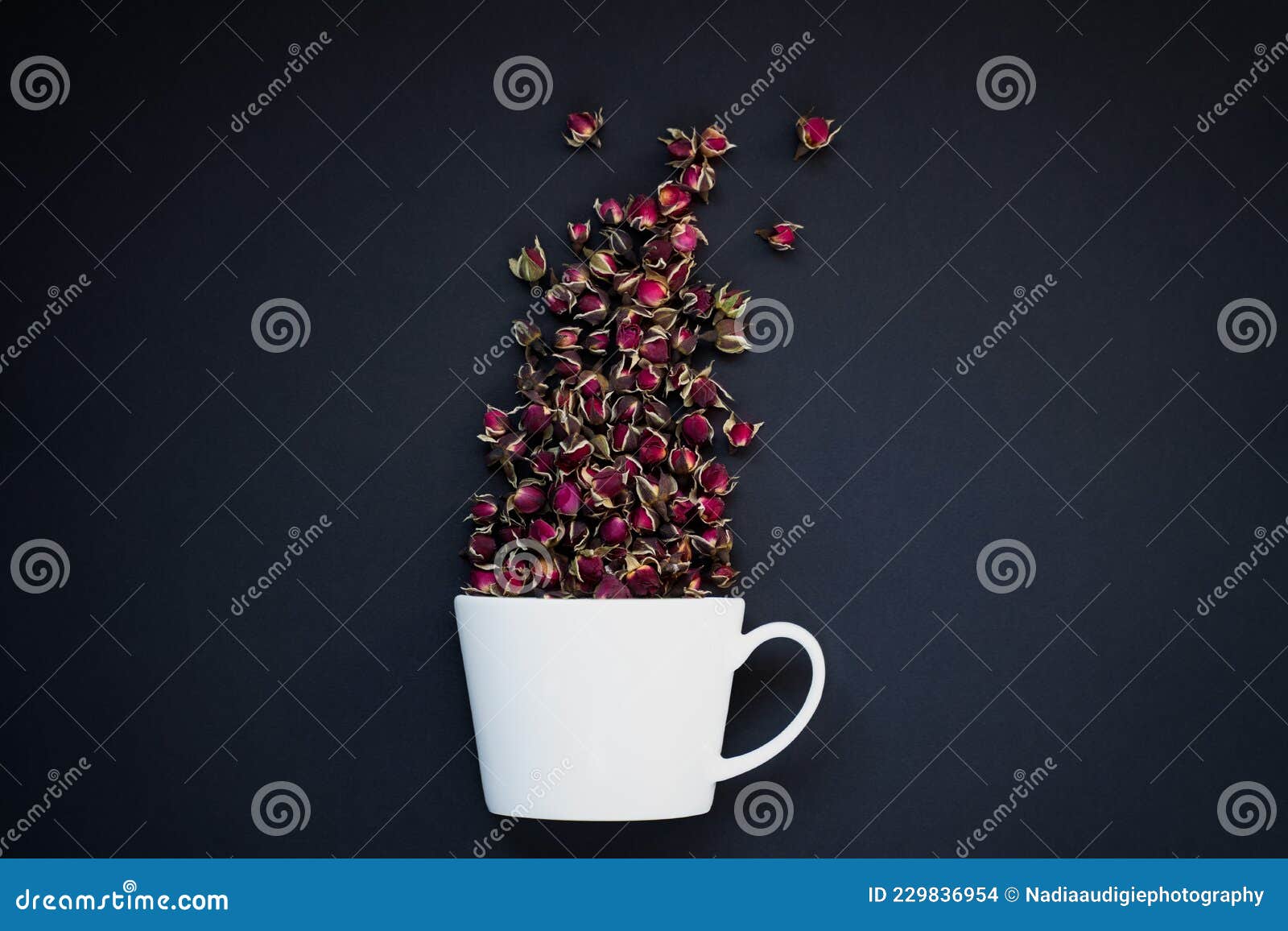 Blank White Ceramic Mug with Rosebuds Stock Photo - Image of ...