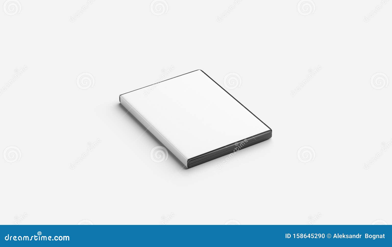 Blank White Closed Dvd Disk Case Mock Up, Isolated Stock Illustration ...