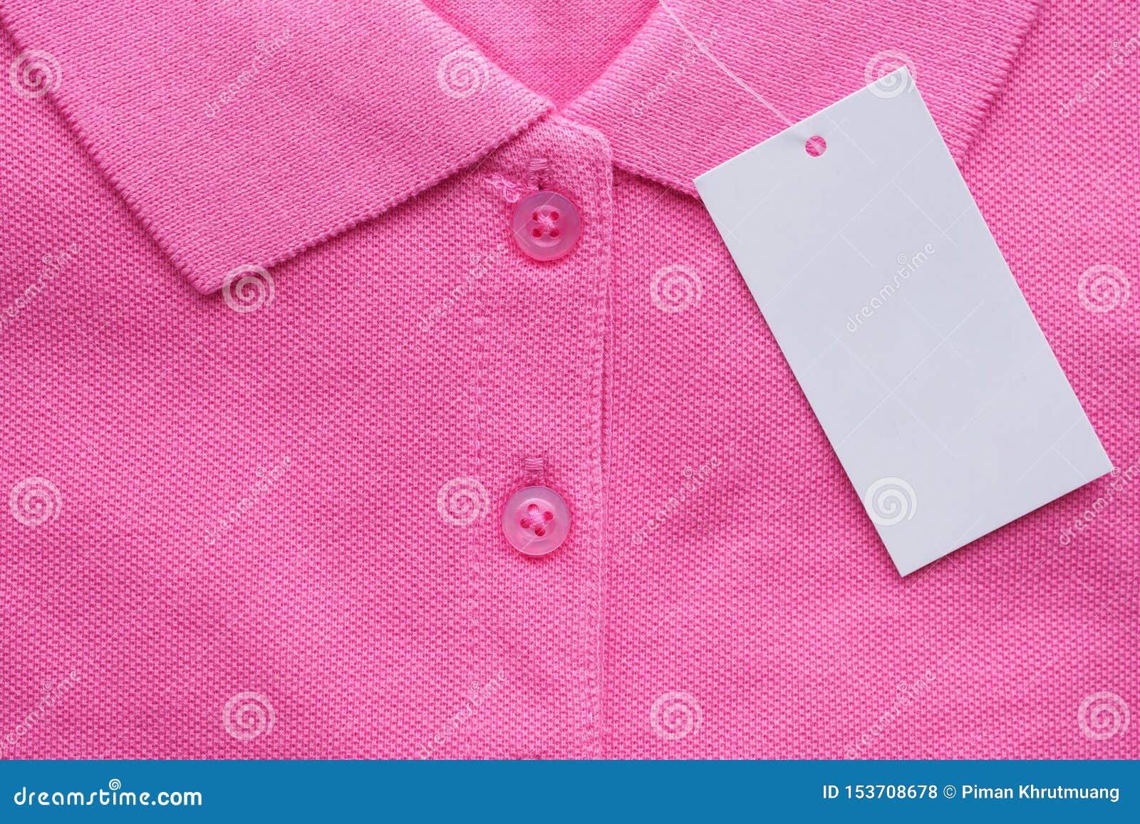 Blank White Clothes Tag Label on New Shirt Stock Photo - Image of ...