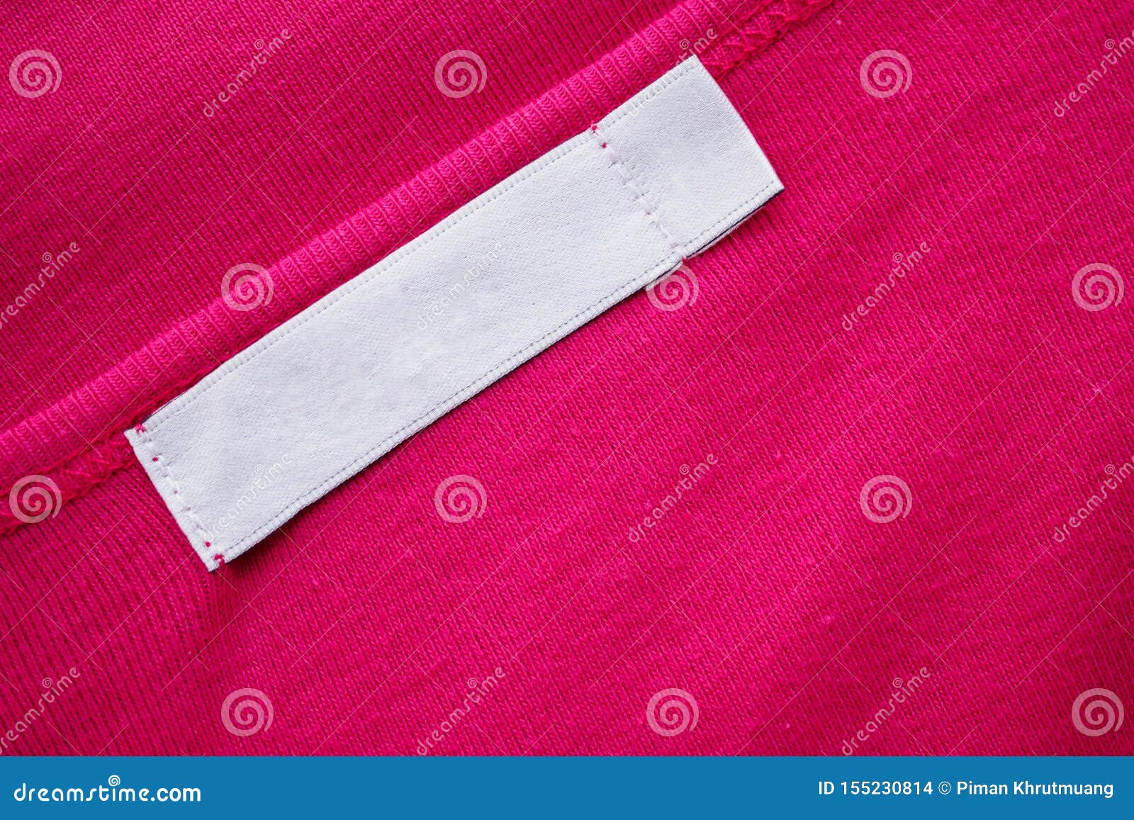 Blank White Clothes Tag Label on New Shirt Stock Photo - Image of empty ...