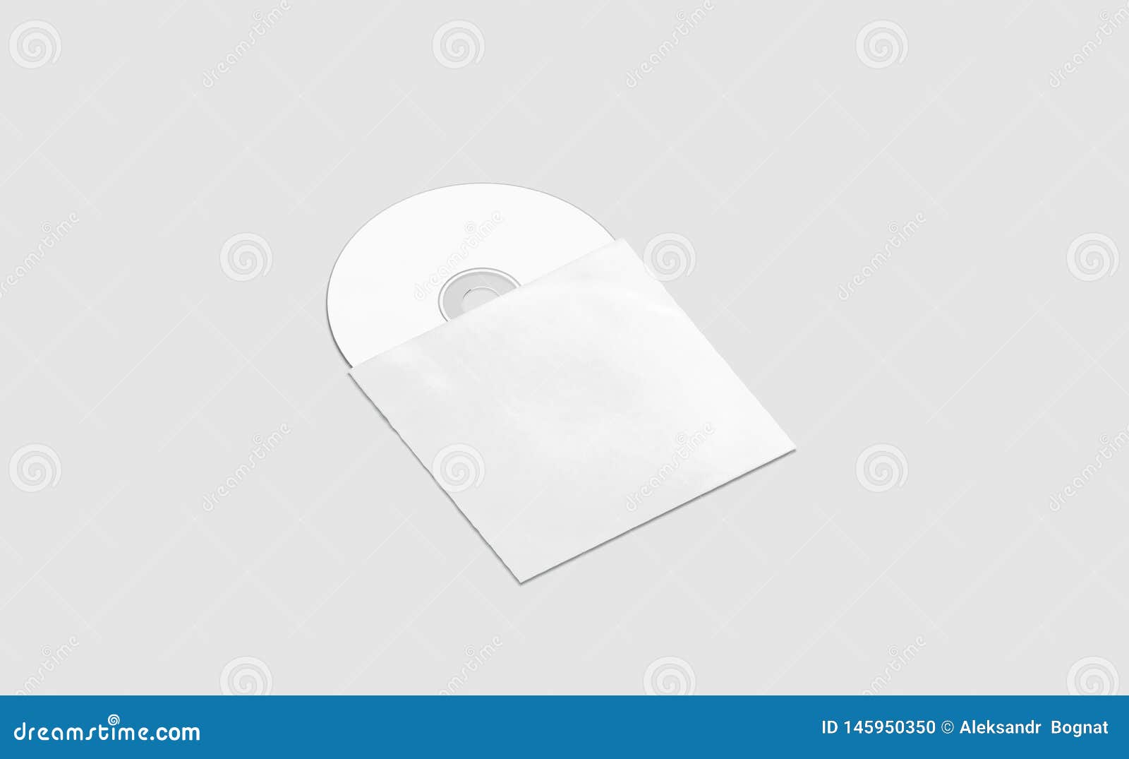 Blank White Compact Disk Packaging Mock Up, Isolated, Top View Stock ...