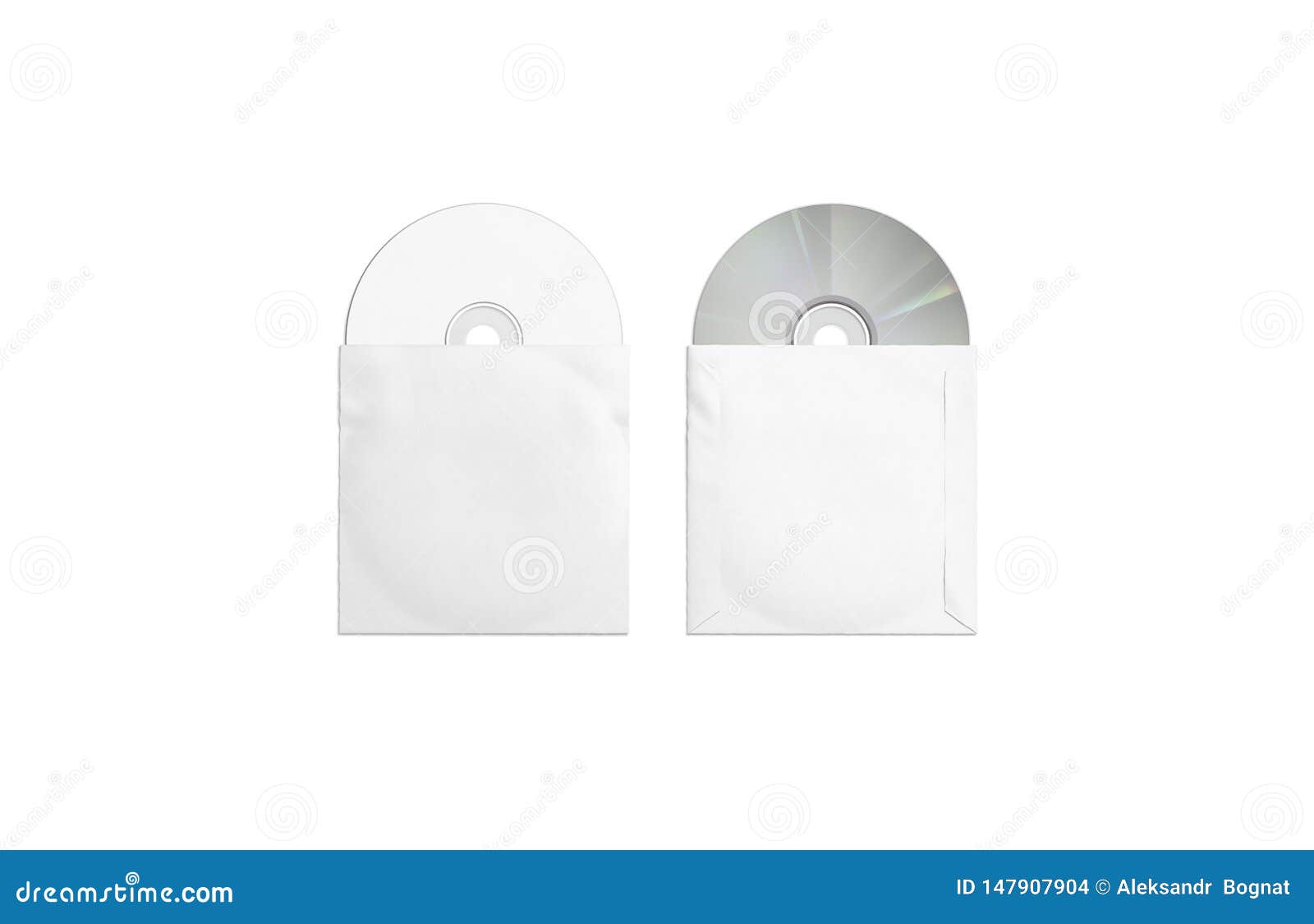 White CD-DVD Compact Disk Mockup, Blank Cover 3d Rendered On Light Gray ...