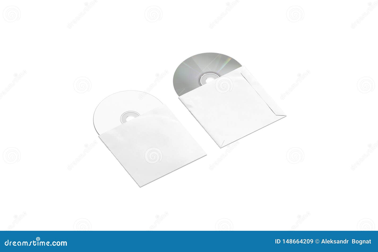 White CD-DVD Compact Disk Mockup, Blank Cover 3d Rendered On Light Gray ...
