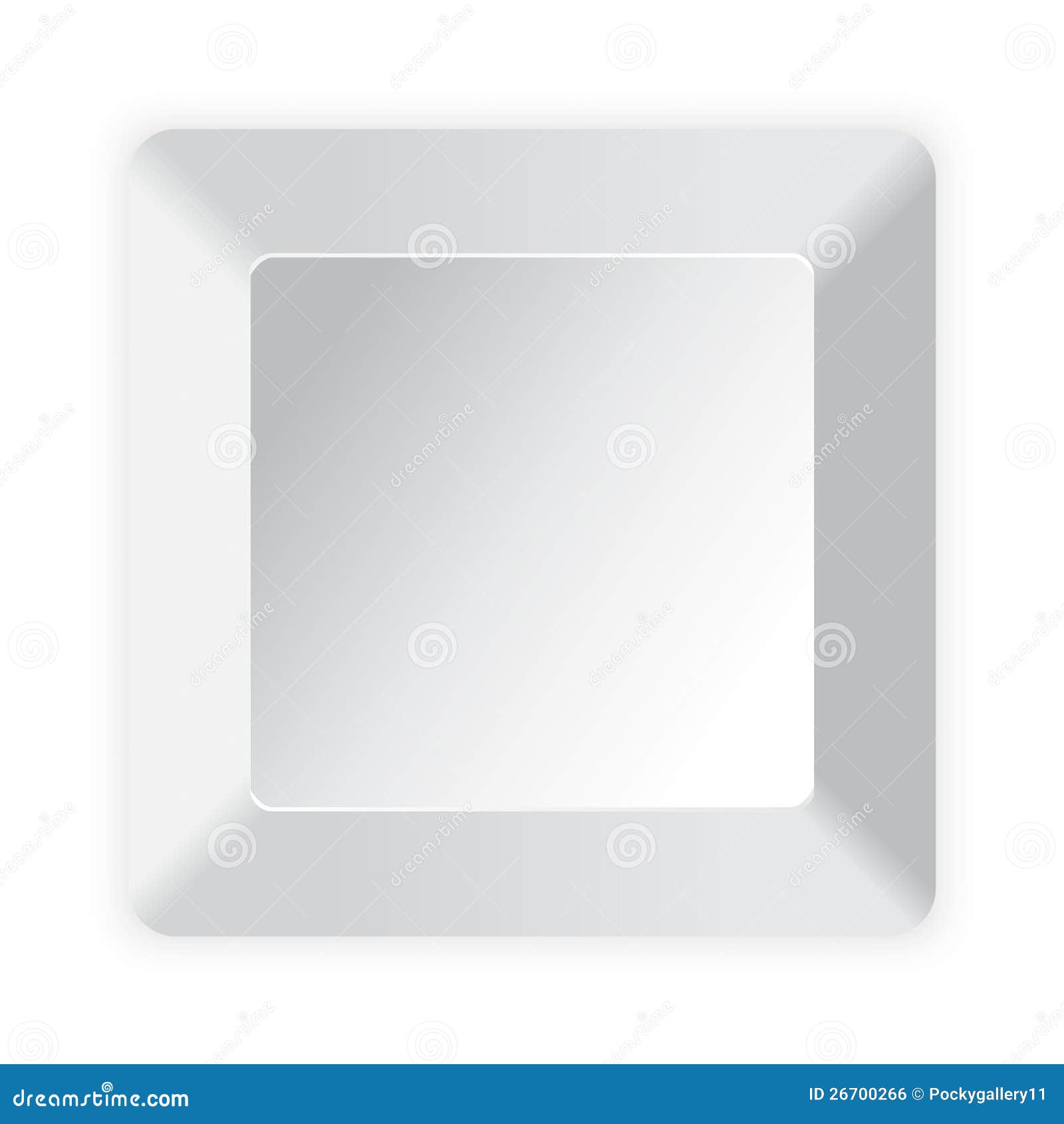 Blank white computer key stock vector. Illustration of push - 26700266
