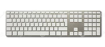 Blank White Computer Keyboard Stock Photo - Image of connection ...