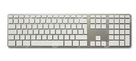 Blank White Computer Keyboard Stock Photo - Image of connection ...