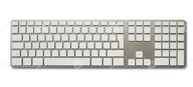 Blank White Computer Keyboard Stock Photo - Image of connection ...