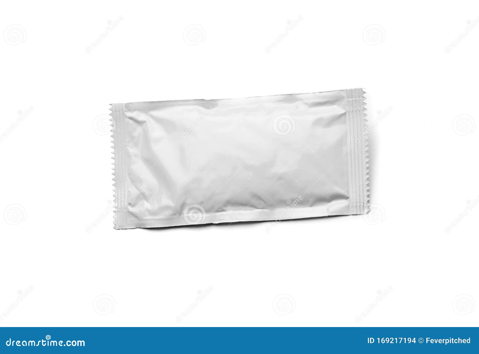 Blank White Condiment Packet Floating Isolated on White Background ...