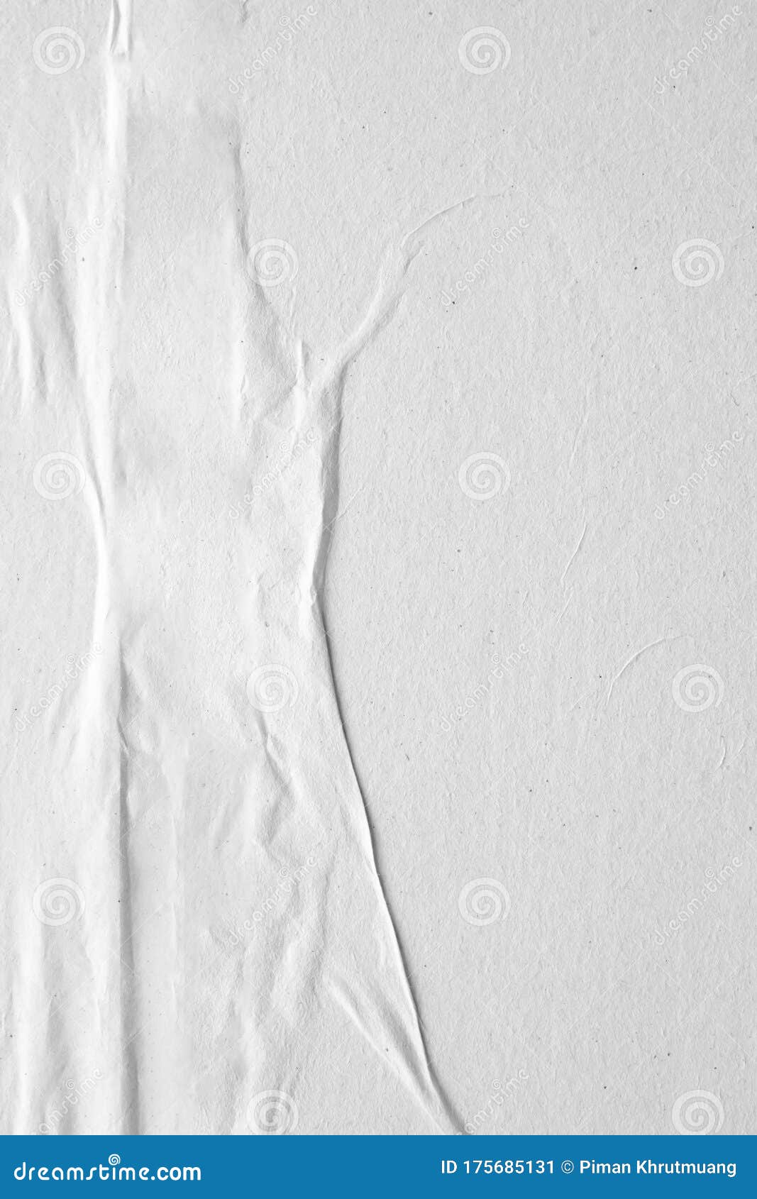 Blank White Crumpled and Creased Paper Poster Texture Background Stock ...