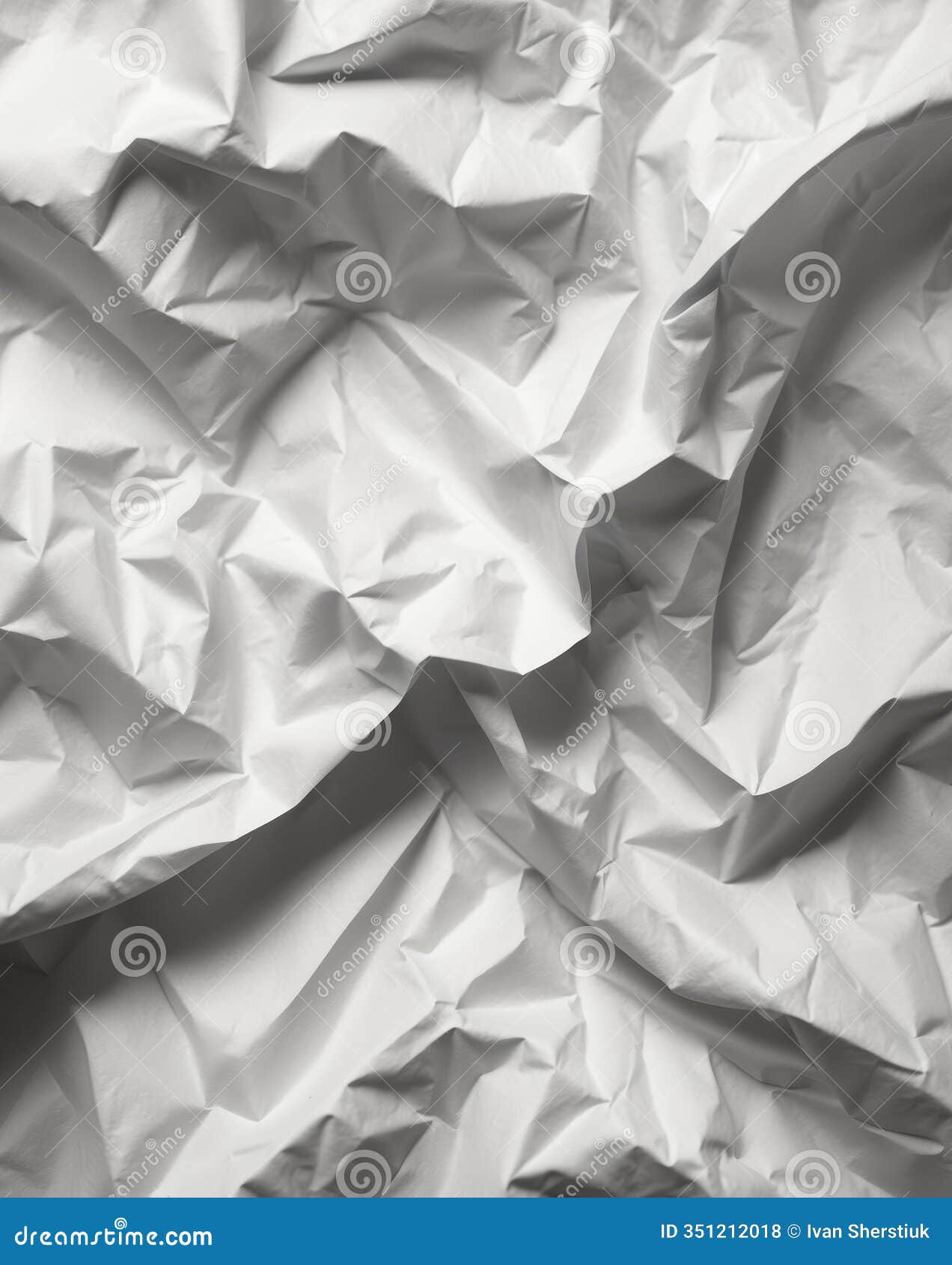 Blank White Crumpled and Creased Paper Texture Stock Photo - Image of ...