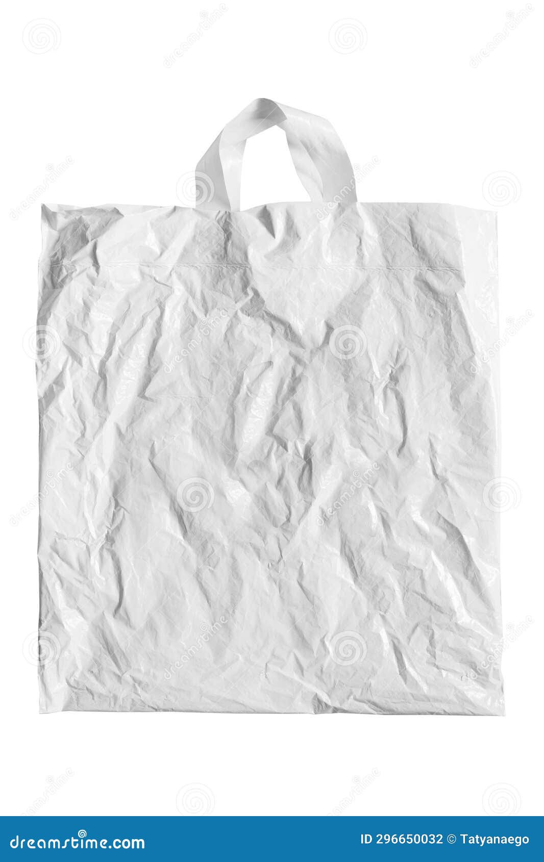 Plastic bag isolated stock photo. Image of packet, wrinkled - 296650032