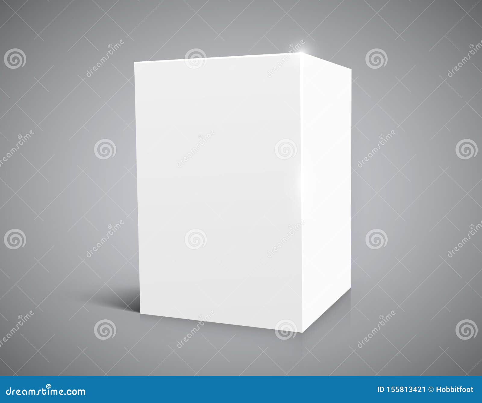 Blank White Cube Isolated on White Background Stock Illustration ...