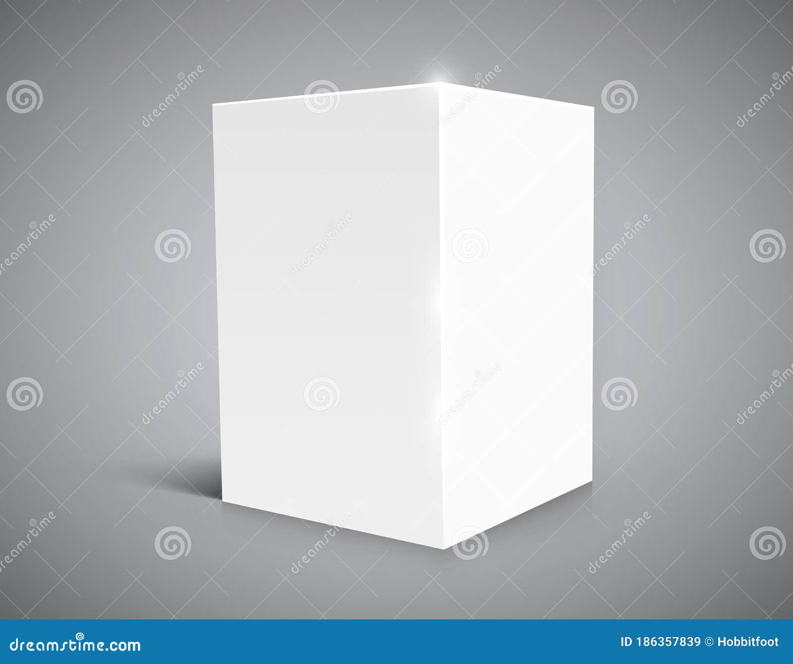 Blank White Cube Isolated on White Background. Stock Vector ...