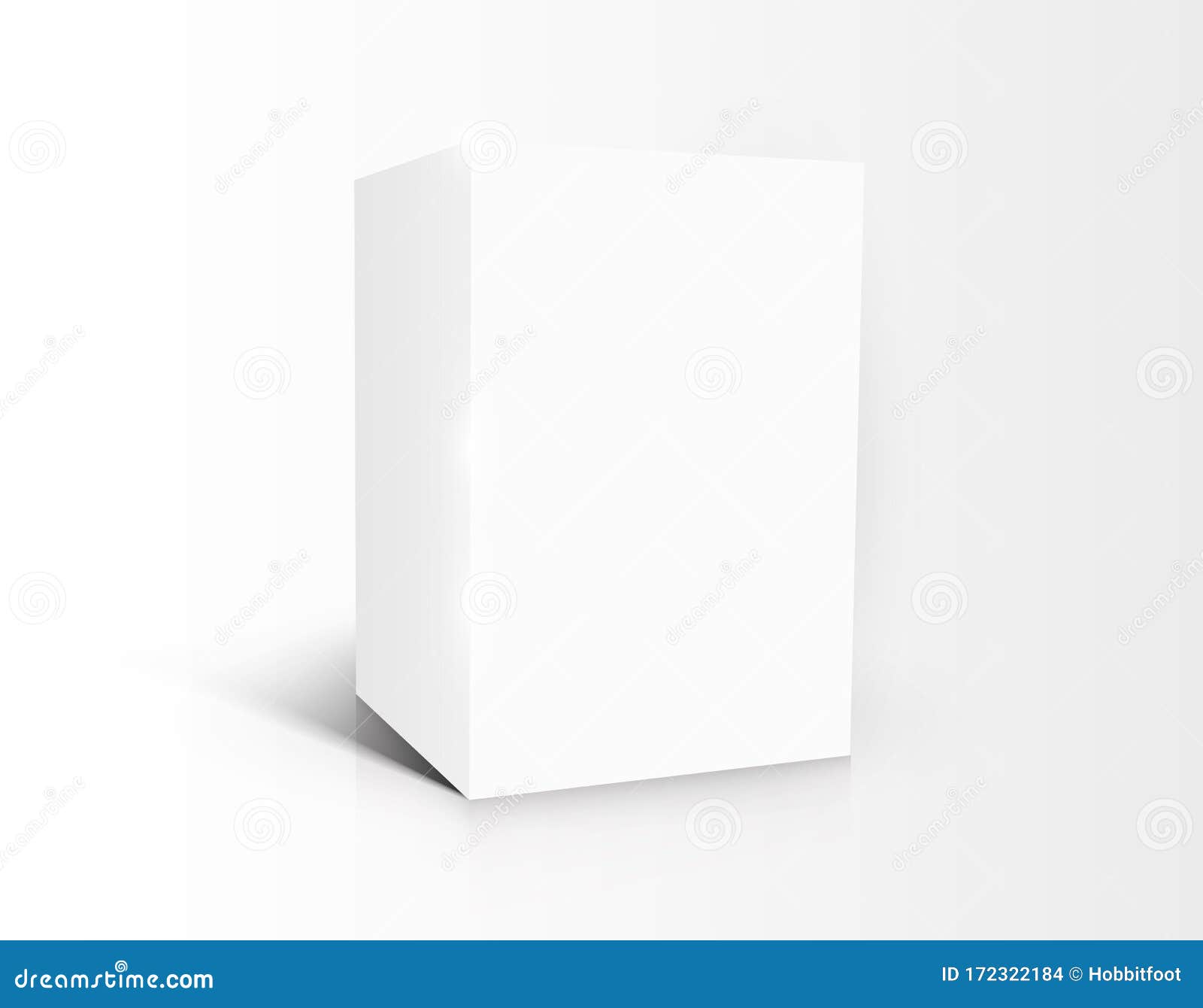 Blank White Cube Isolated on White Background. Stock Vector ...
