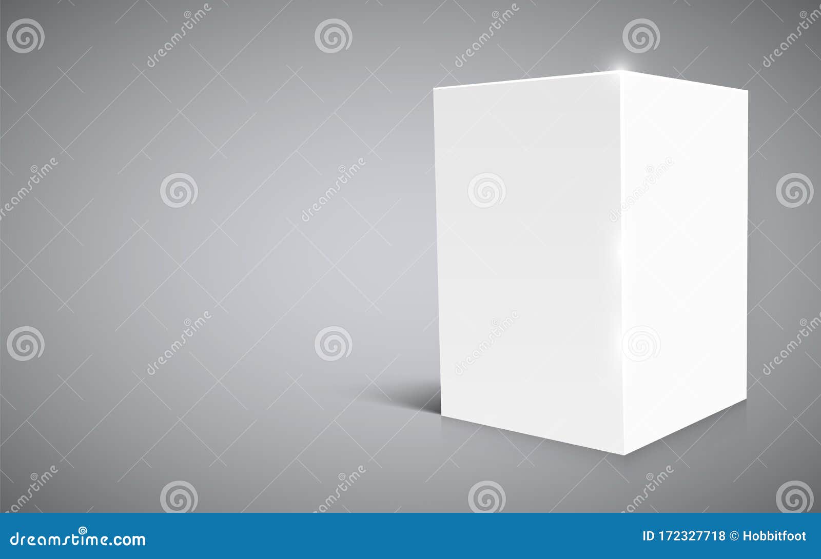Blank White Cube Isolated on White Background. Stock Vector ...