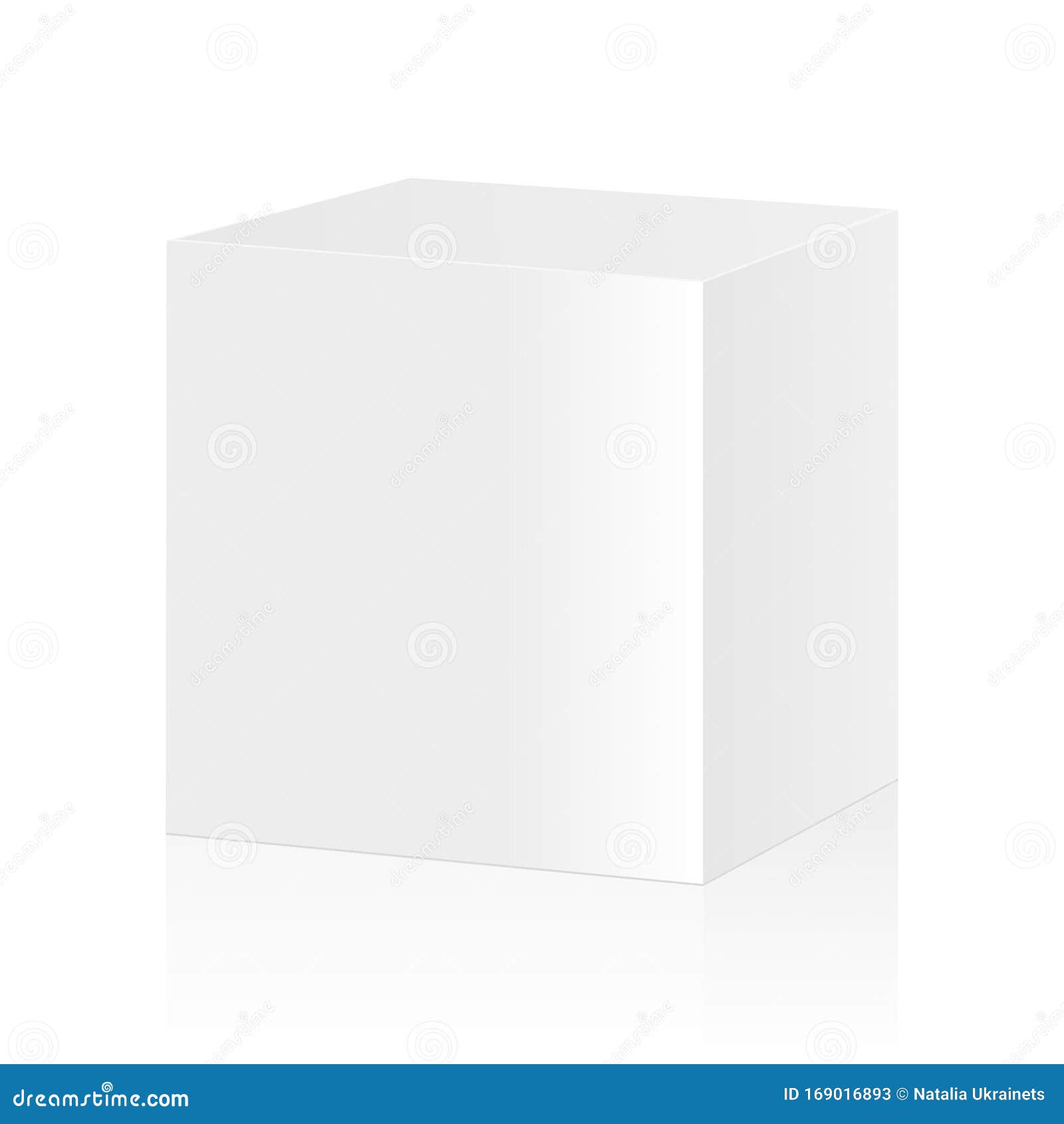 Blank white cube product stock vector. Illustration of standing - 169016893