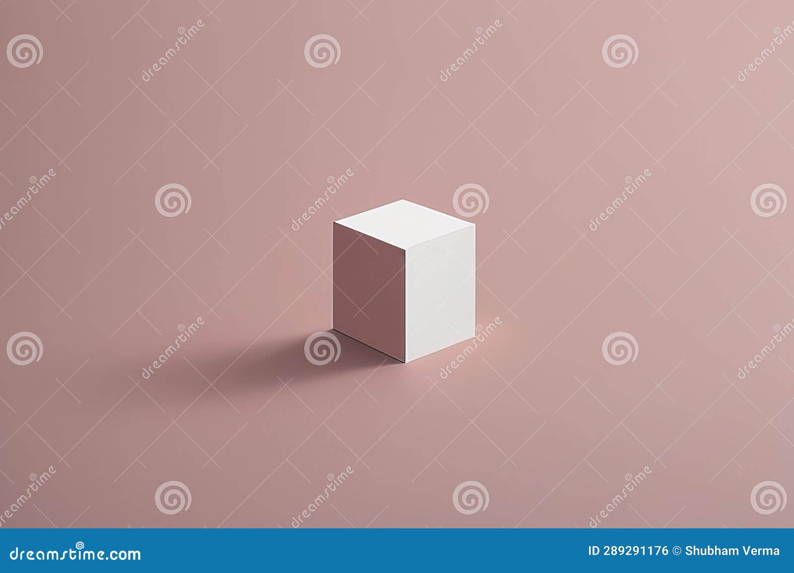Blank White Cube in a White Studio. 3 D Illustration.blank White Cube ...