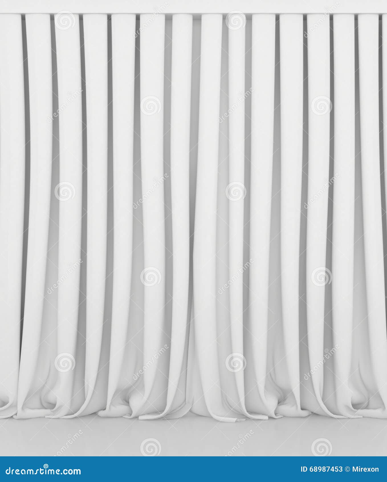 Blank White Curtain or Drapes on White-gray Background Stock Image ...