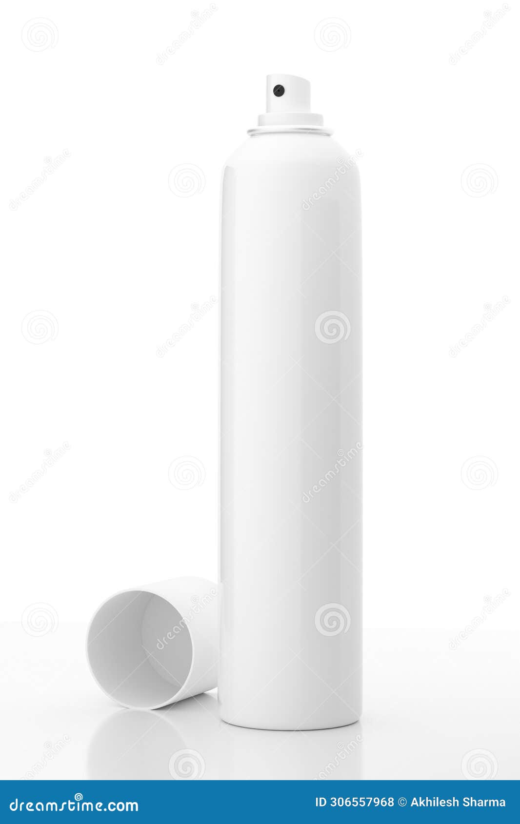 Blank White Deodorant Perfume Spray Can Mockup - 3D Illustration Stock ...