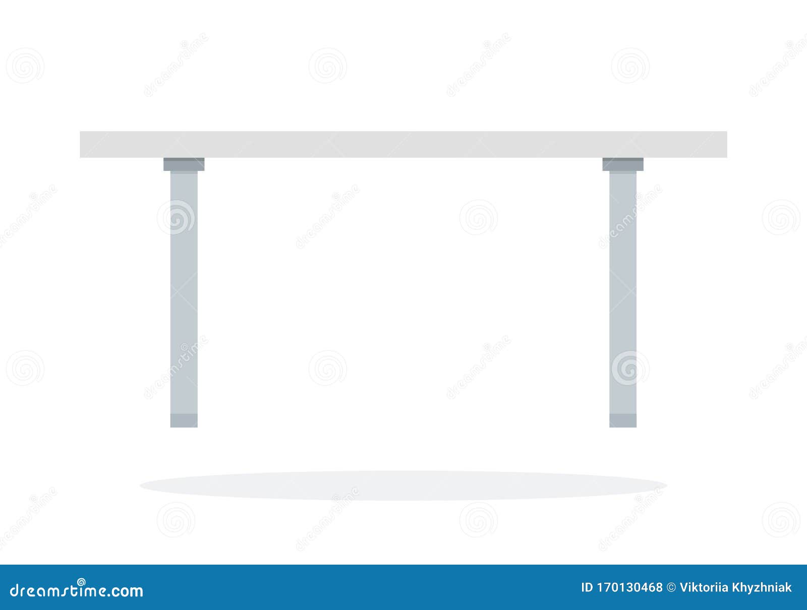 Blank white desktop stock vector. Illustration of board - 170130468