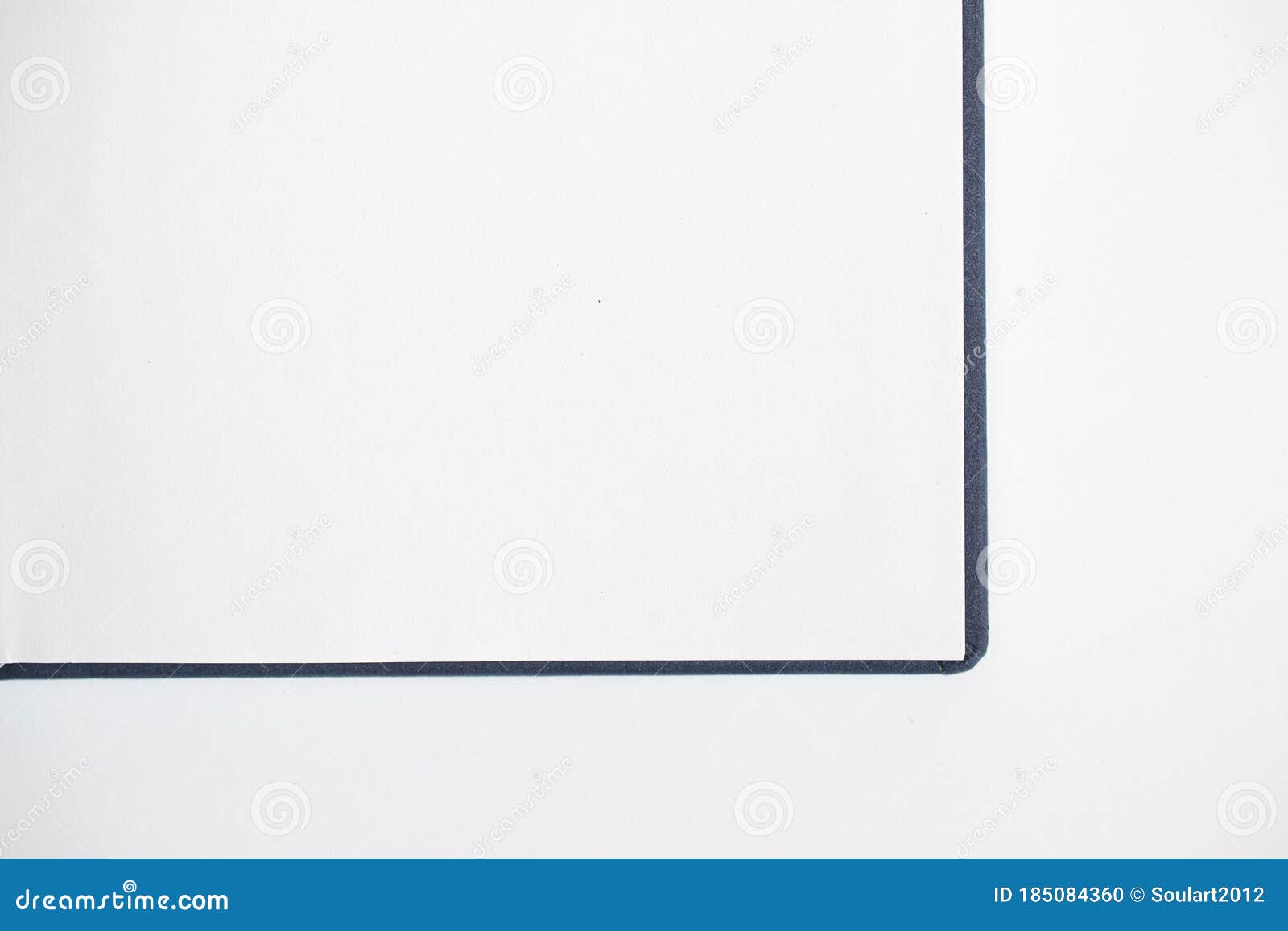Blank White Diary Cover Corner with Isolated on White and Free Space As ...